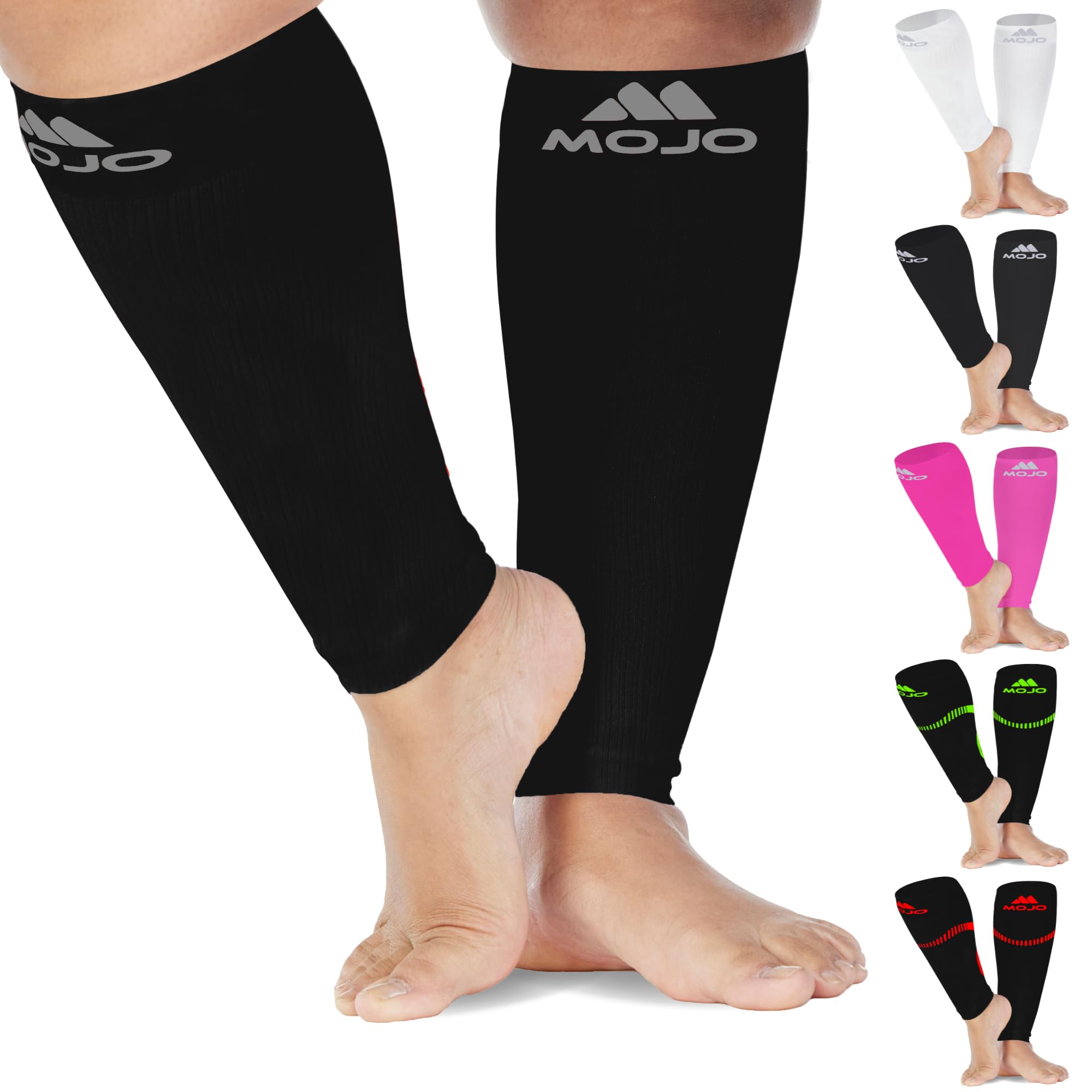 Unisex Footless Opaque Compression Socks 20-30mmHg for Sports - Black ...