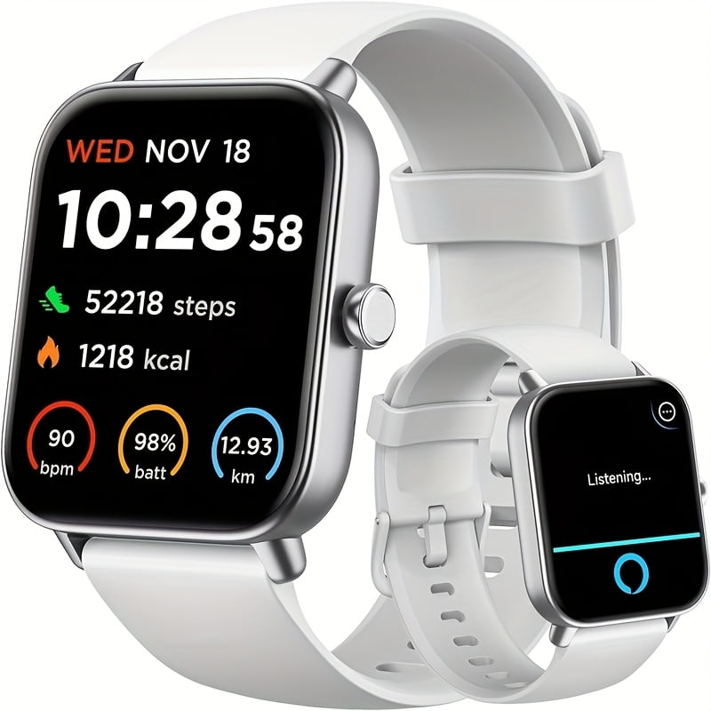 Unisex Full-Touch Smartwatch, BT Call Function, High-Capacity Lithium ...