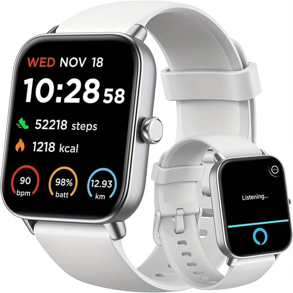 Unisex Full-Touch Smartwatch, BT Call Function, High-Capacity Lithium ...