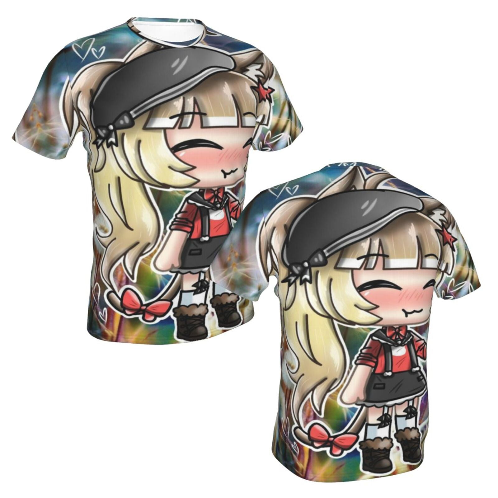 Unisex Galaxy Gacha Life T Shirts 3D Printed Short Sleeve Shirts Casual ...