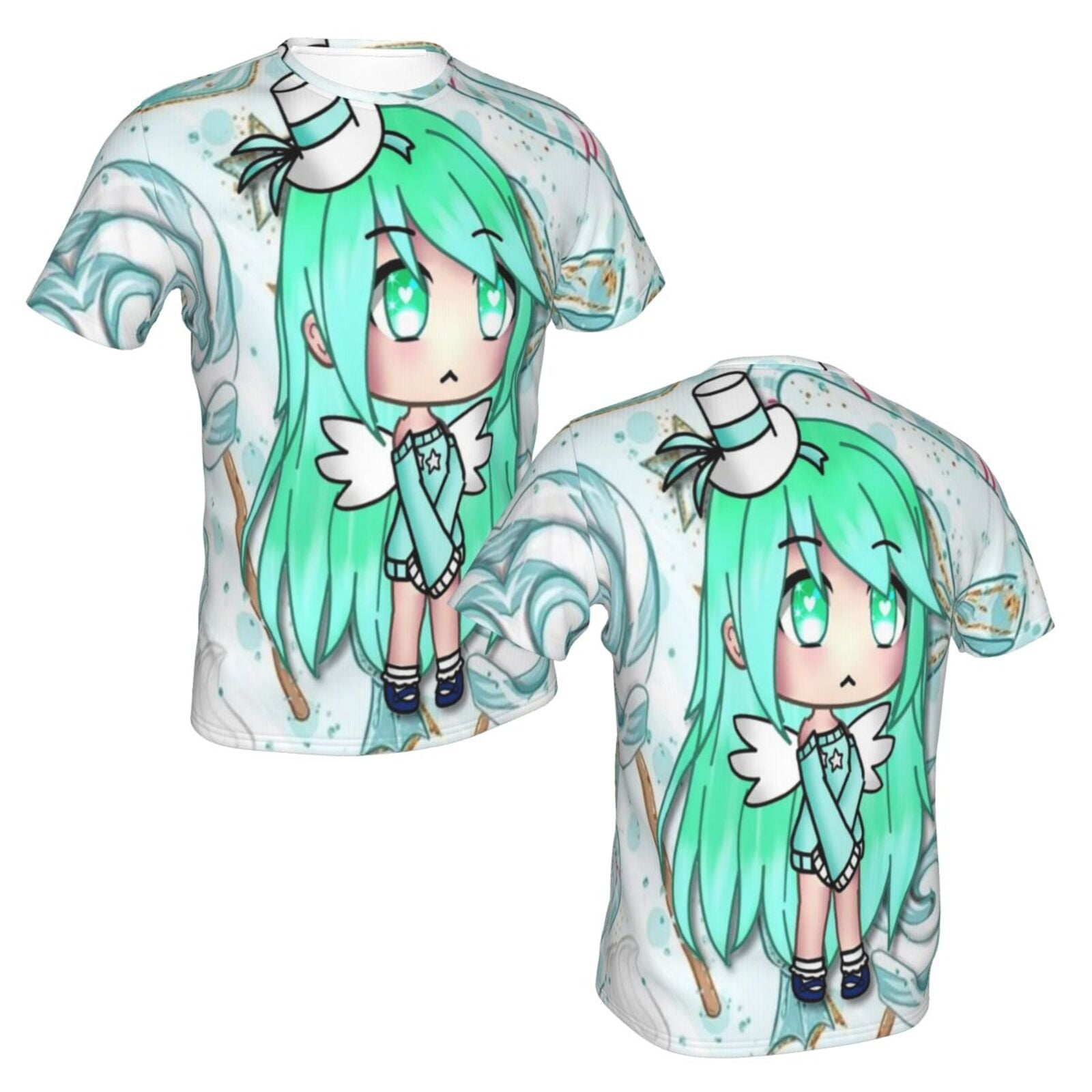 Unisex Galaxy Gacha Life T Shirts 3D Printed Short Sleeve Shirts Casual ...