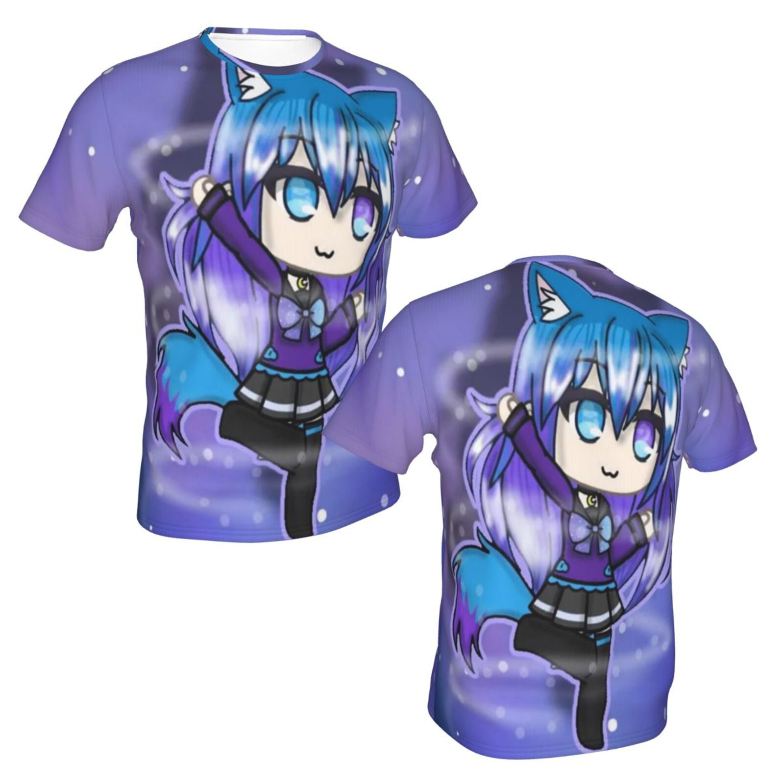 Unisex Galaxy Gacha Life T Shirts 3D Printed Short Sleeve Shirts Casual ...