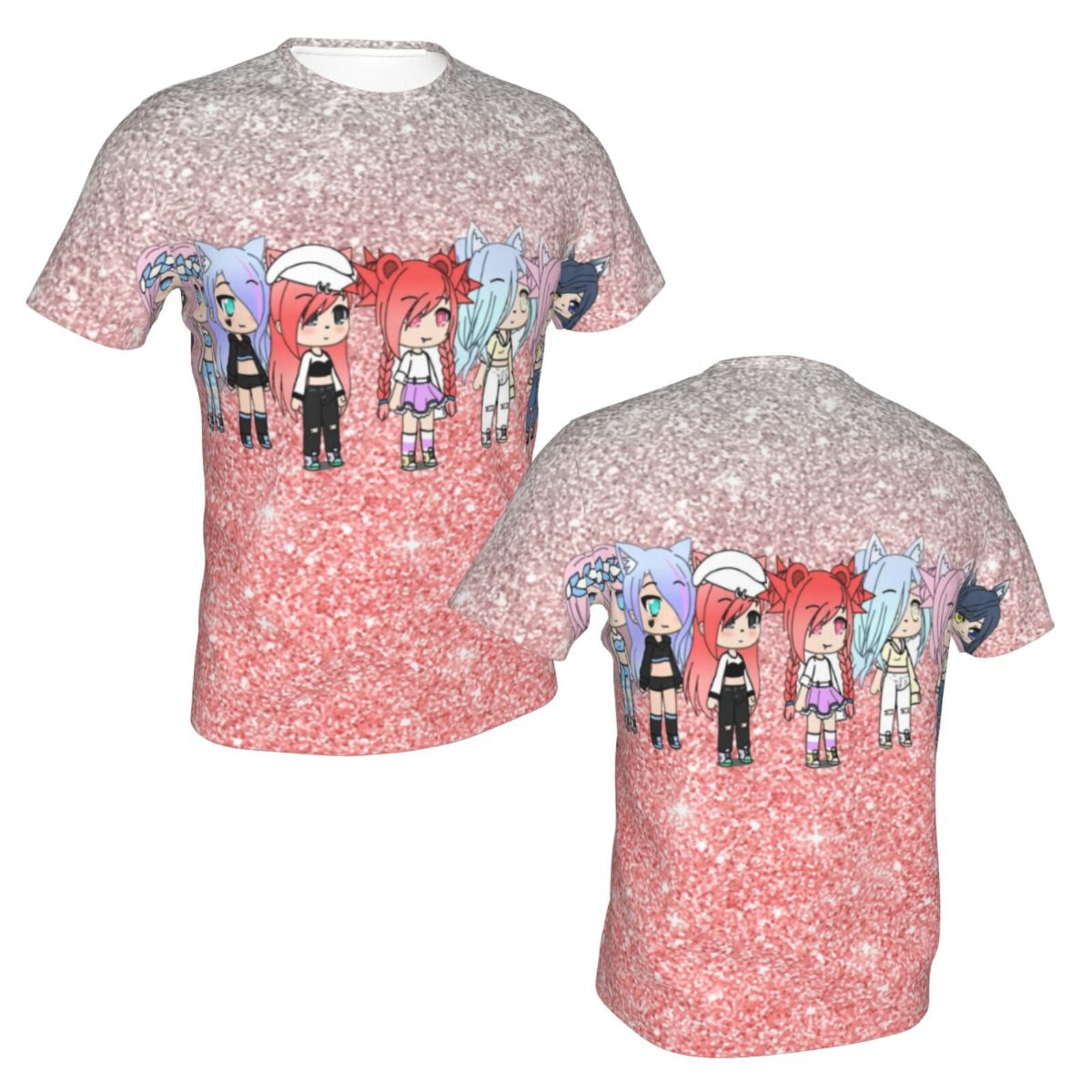 Unisex Galaxy Gacha Life T Shirts 3D Printed Short Sleeve Shirts Casual ...