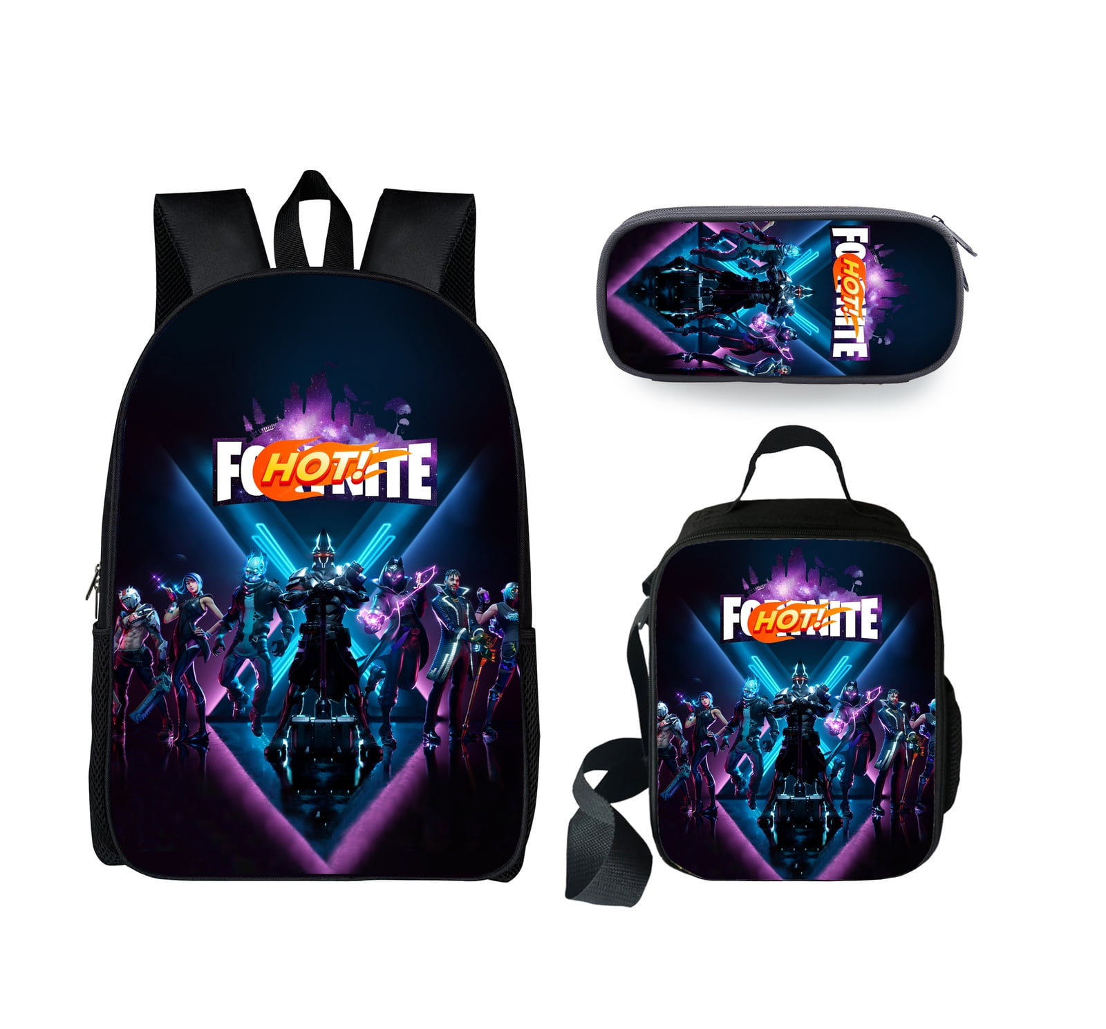 Unisex Game Backpack 3 Piece Set 3d Printing Battle Royale Casual ...