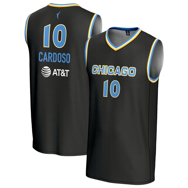 Unisex GameDay Greats Kamilla Cardoso Black Chicago Sky Lightweight ...