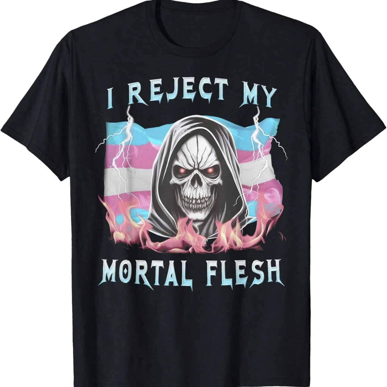 Unisex Gothic Grim Reaper Trans Pride Skeleton T-Shirt - Walmart.com