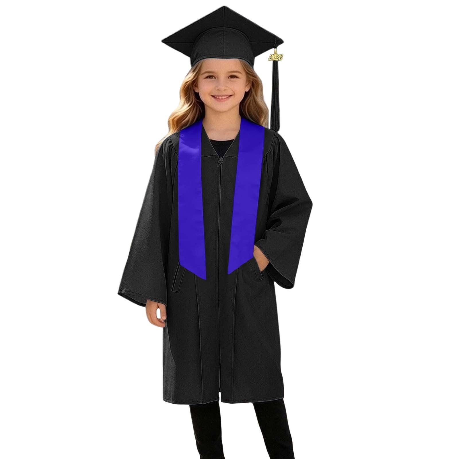 Unisex Graduation Stole for Kids Ceremonial Sash Pure Color Satin ...