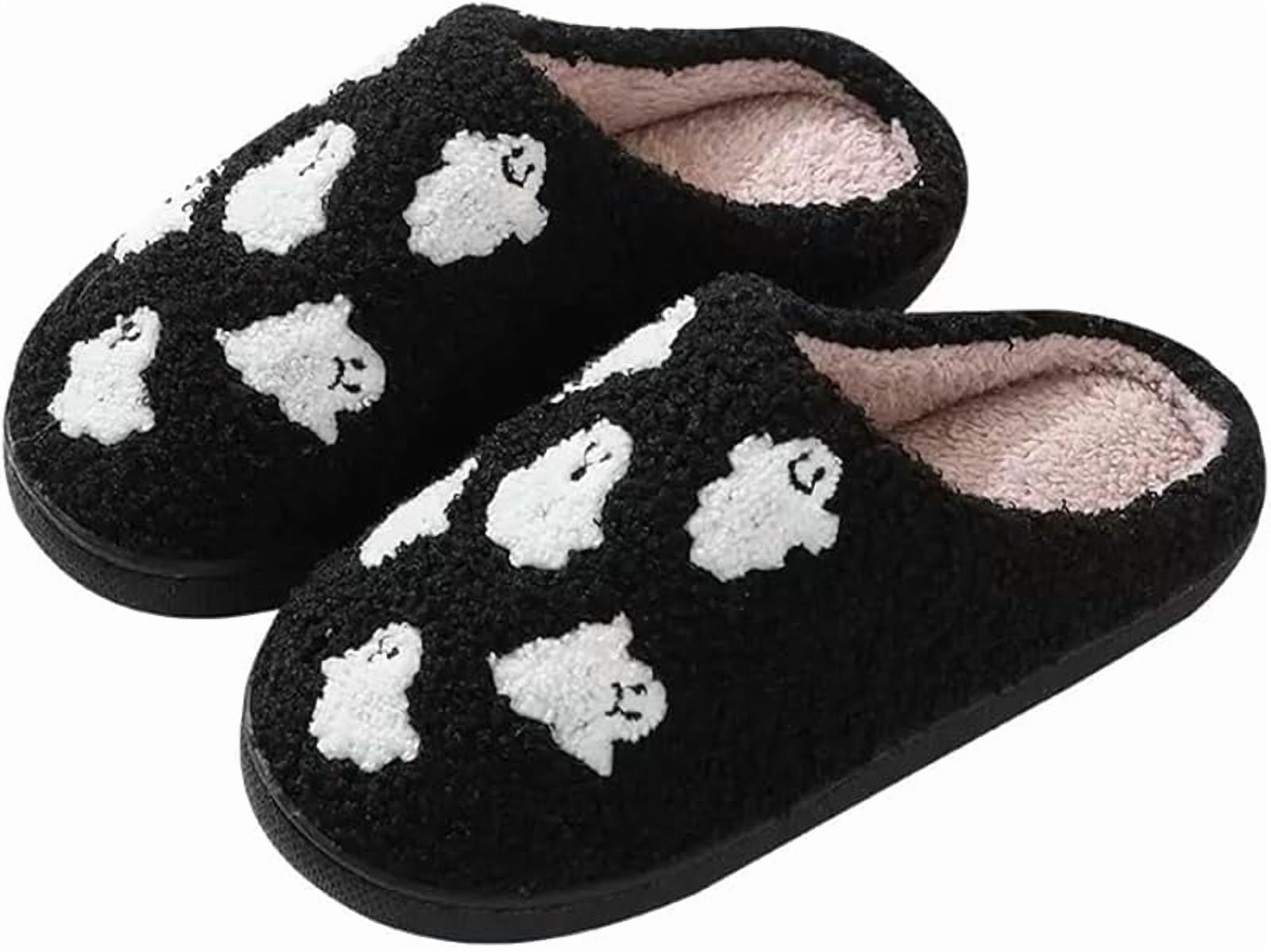 Unisex Halloween Slippers Spooky Ghost Slippers Cute Cozy Warm Plush ...
