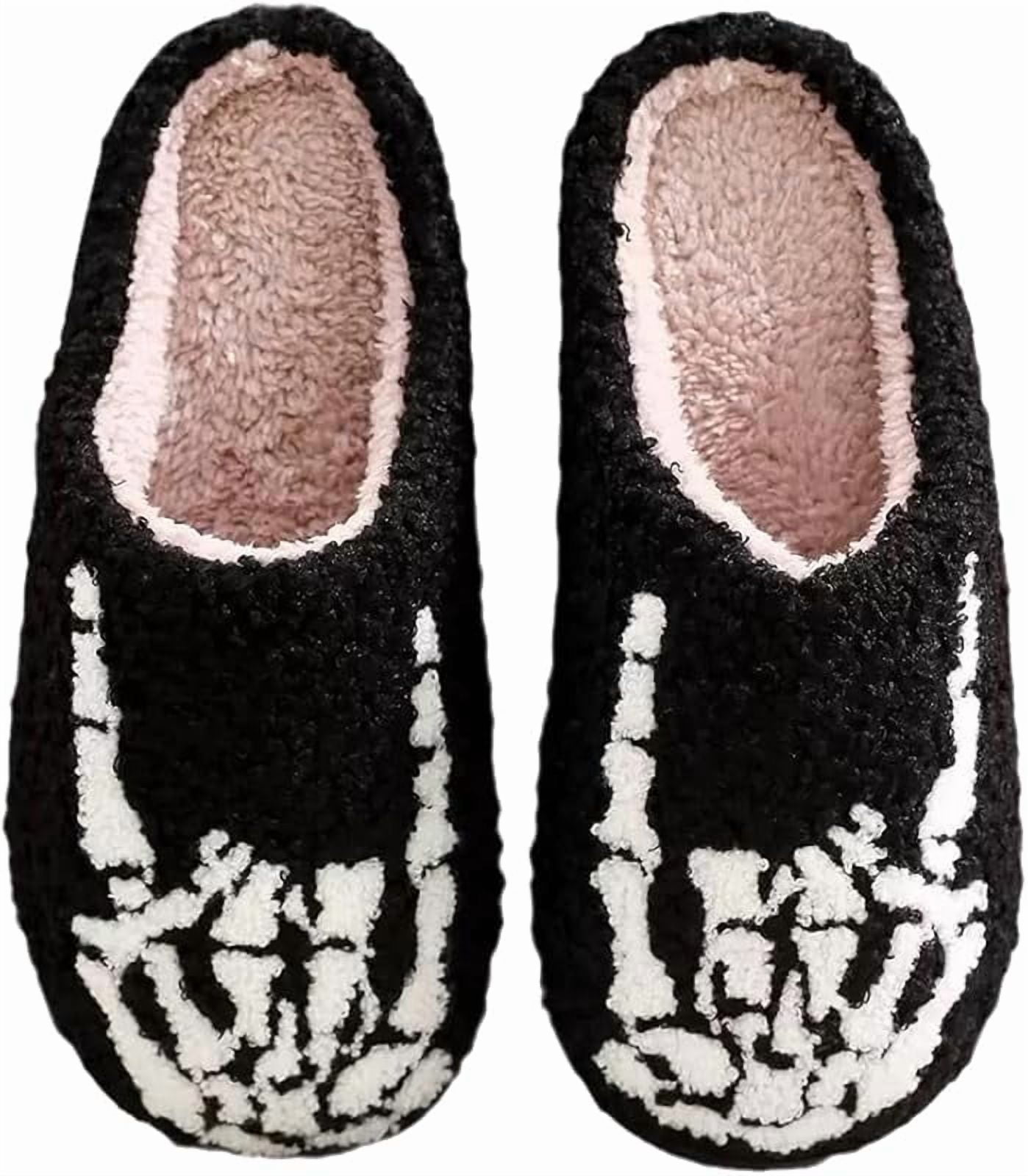 Unisex Halloween Slippers Spooky Ghost Slippers Cute Cozy Warm Plush ...