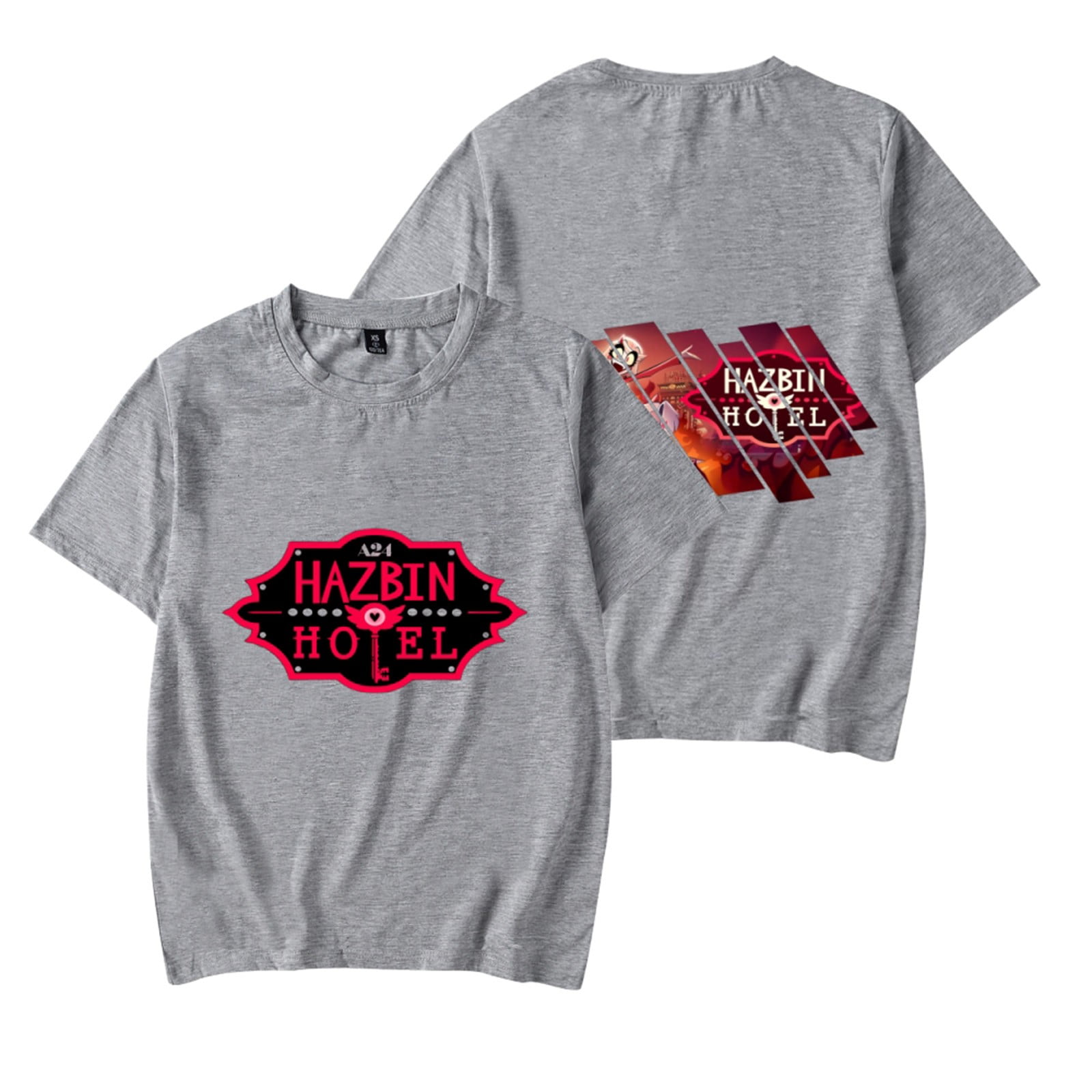 Unisex Hazbin Hotel Plus-Sized Tops, OTEMRCLOC Short Sleeve Regular ...