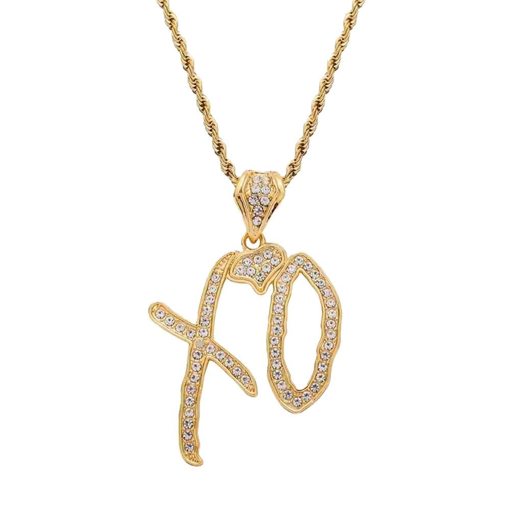 Unisex High Hip Hop XO Letter Pendant Necklace,2026 New XO Necklace,New ...