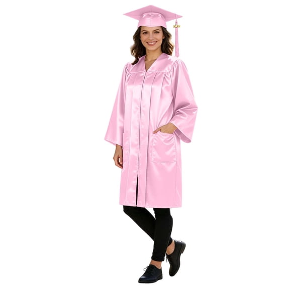 Unisex High School Graduation Gown Gown Cap and Gown Set for Male and ...