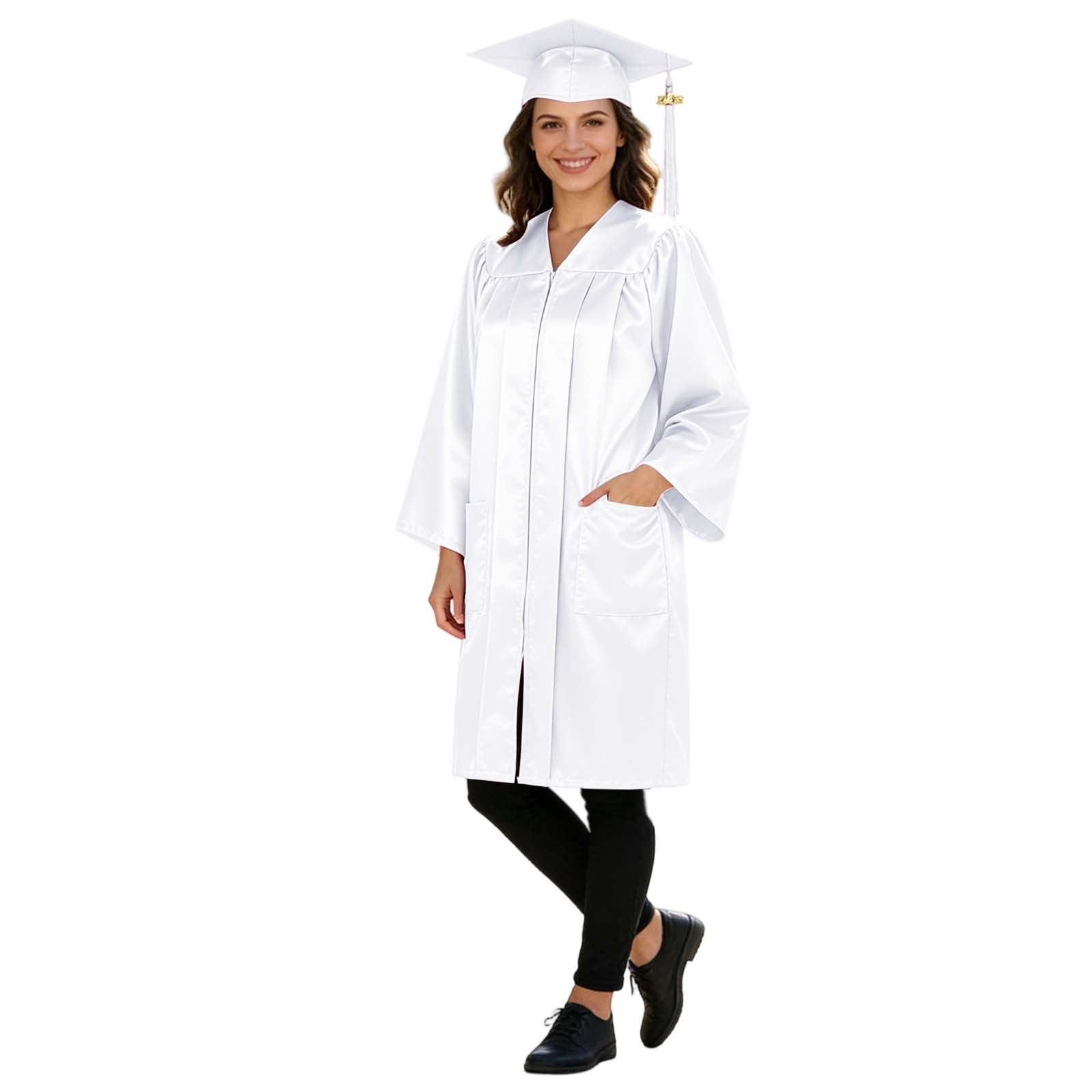 Unisex High School Graduation Gown Bachelor Gown Cap and Gown Set for ...