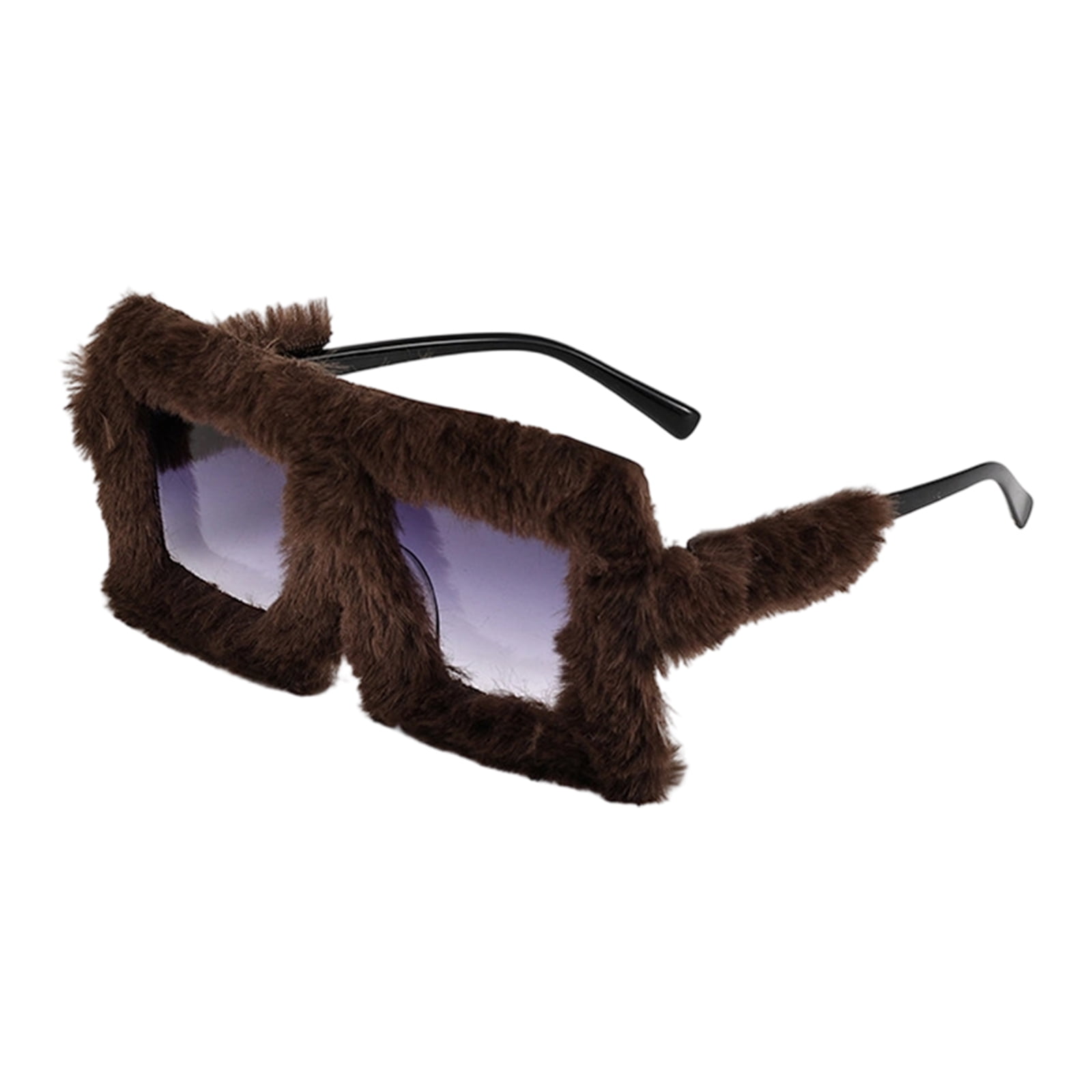 Unisex Hip Hop Oversized Shades - Trendy Vintage Polarized Lens Furry ...
