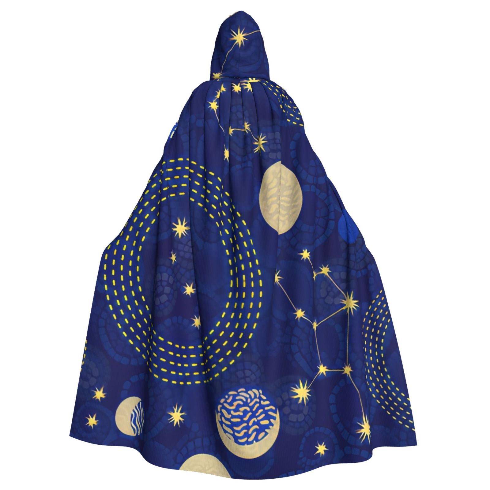 Unisex Hooded Cloak Adult Lightweight Overcoat 1950s 1960s Motifs Retro ...