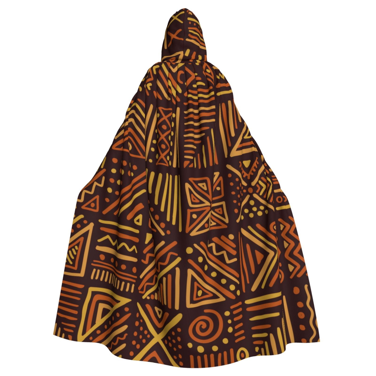 Unisex Hooded Cloak Adult Lightweight Overcoat African Ethnic Tribal ...