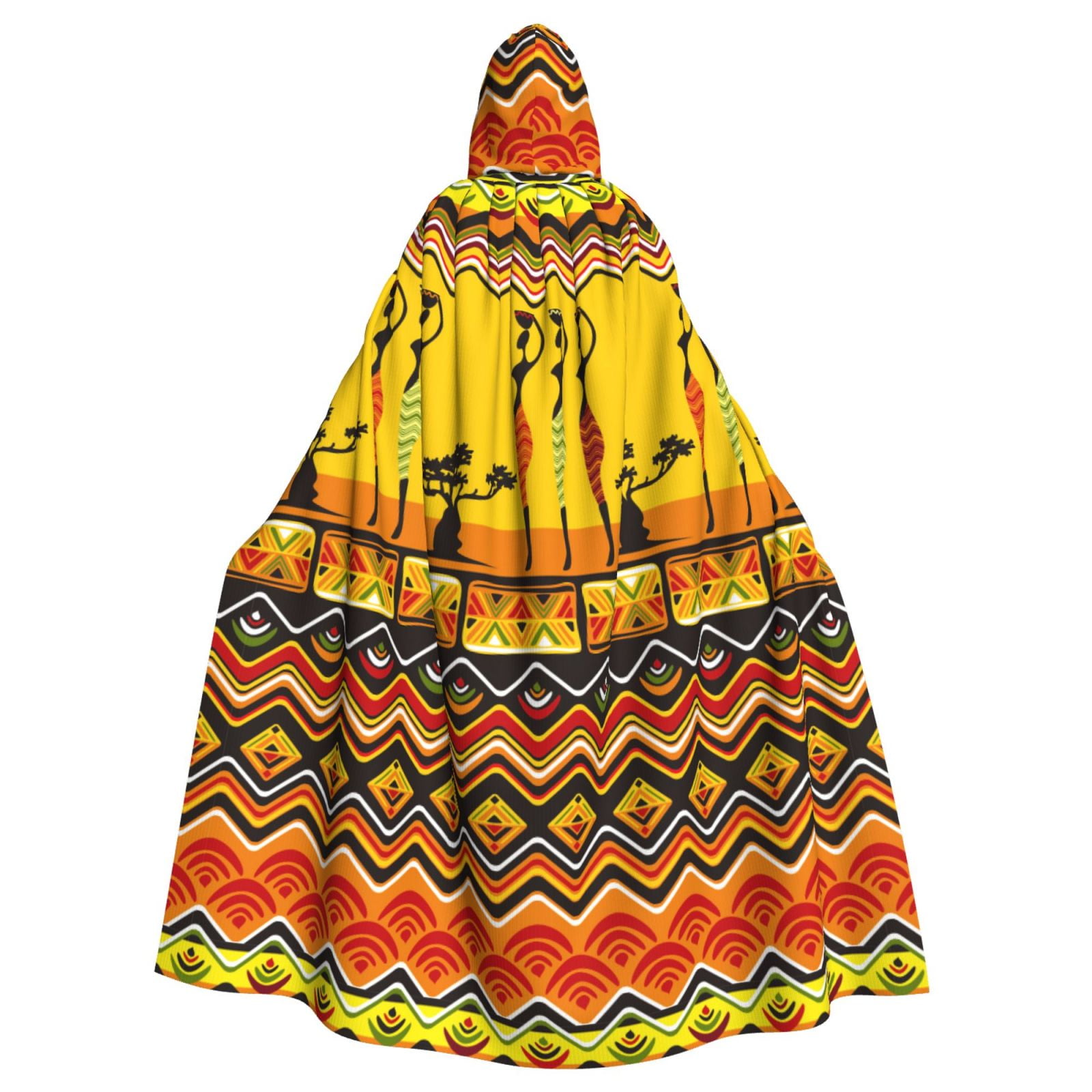 Unisex Hooded Cloak Adult Lightweight Overcoat African Woman Life Print ...