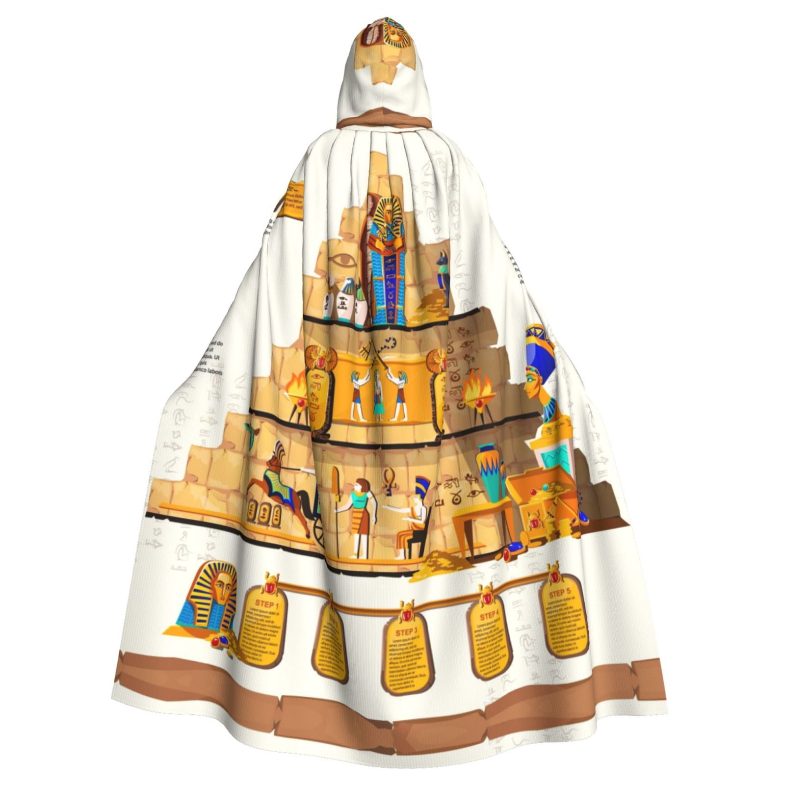 Unisex Hooded Cloak Adult Lightweight Overcoat Ancient Egypt Pyramid ...