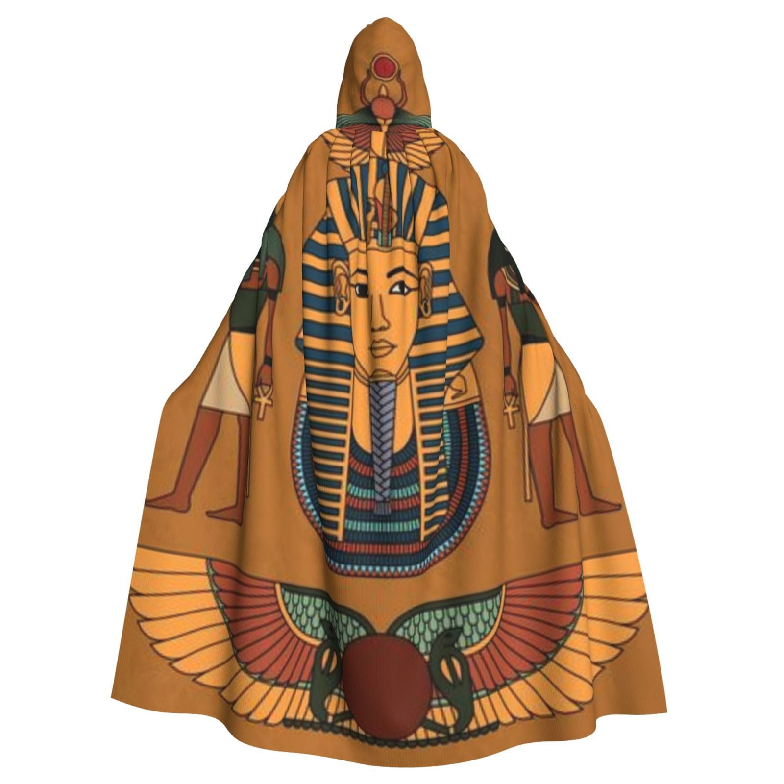 Unisex Hooded Cloak Adult Lightweight Overcoat Ancient Egypt Winged Sun ...