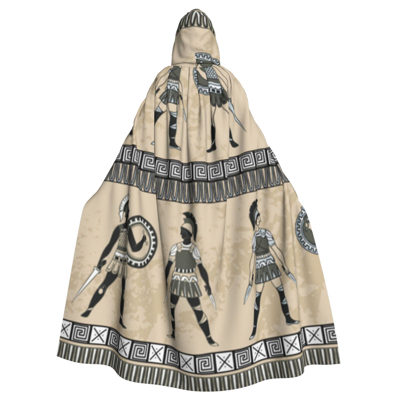Unisex Hooded Cloak Adult Lightweight Overcoat Ancient Greek Fighting ...