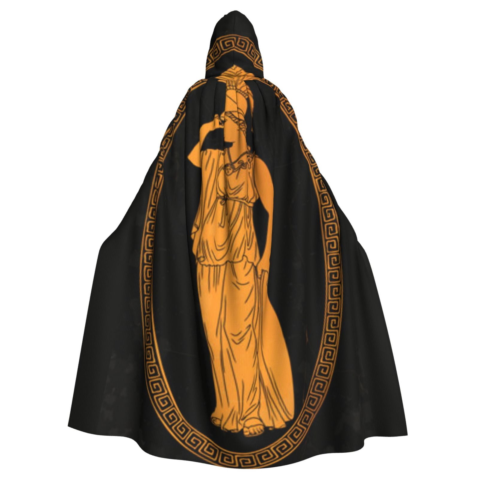 Unisex Hooded Cloak Adult Lightweight Overcoat Ancient Greek Goddess Of Wisdom Pallas Athena In ...