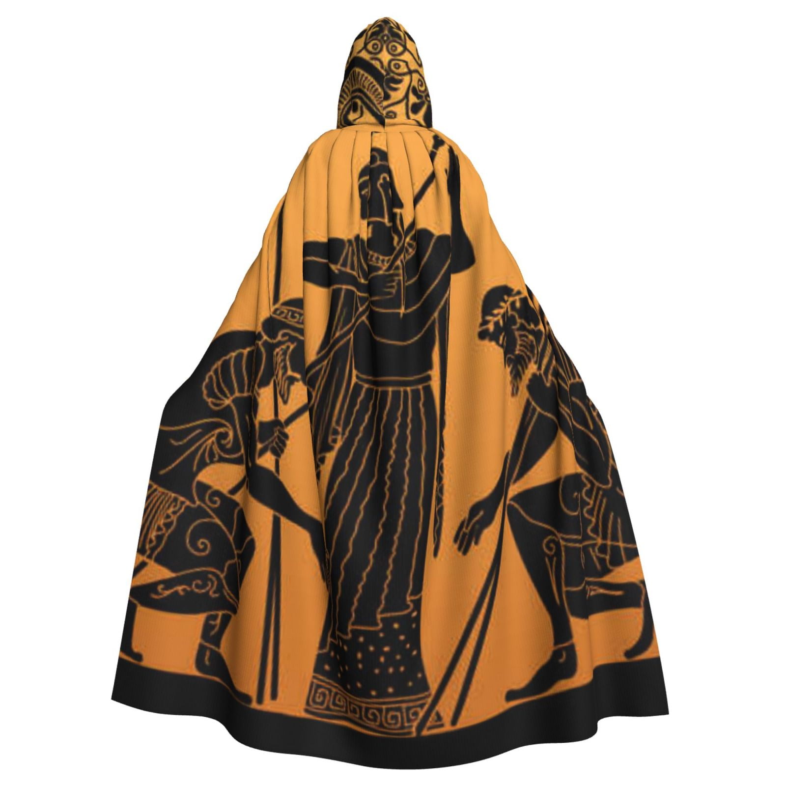 Unisex Hooded Cloak Adult Lightweight Overcoat Ancient Greek The Dishes ...