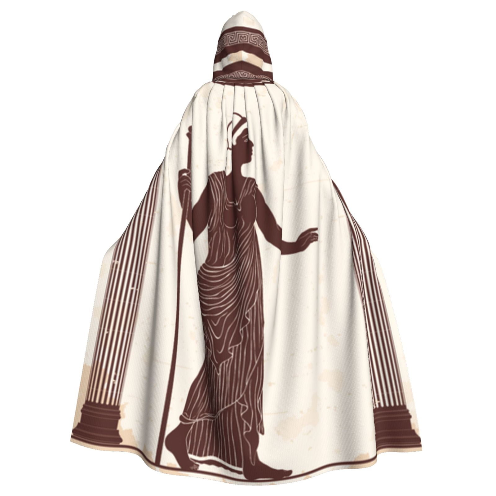 Unisex Hooded Cloak Adult Lightweight Overcoat Ancient Greek Woman With ...