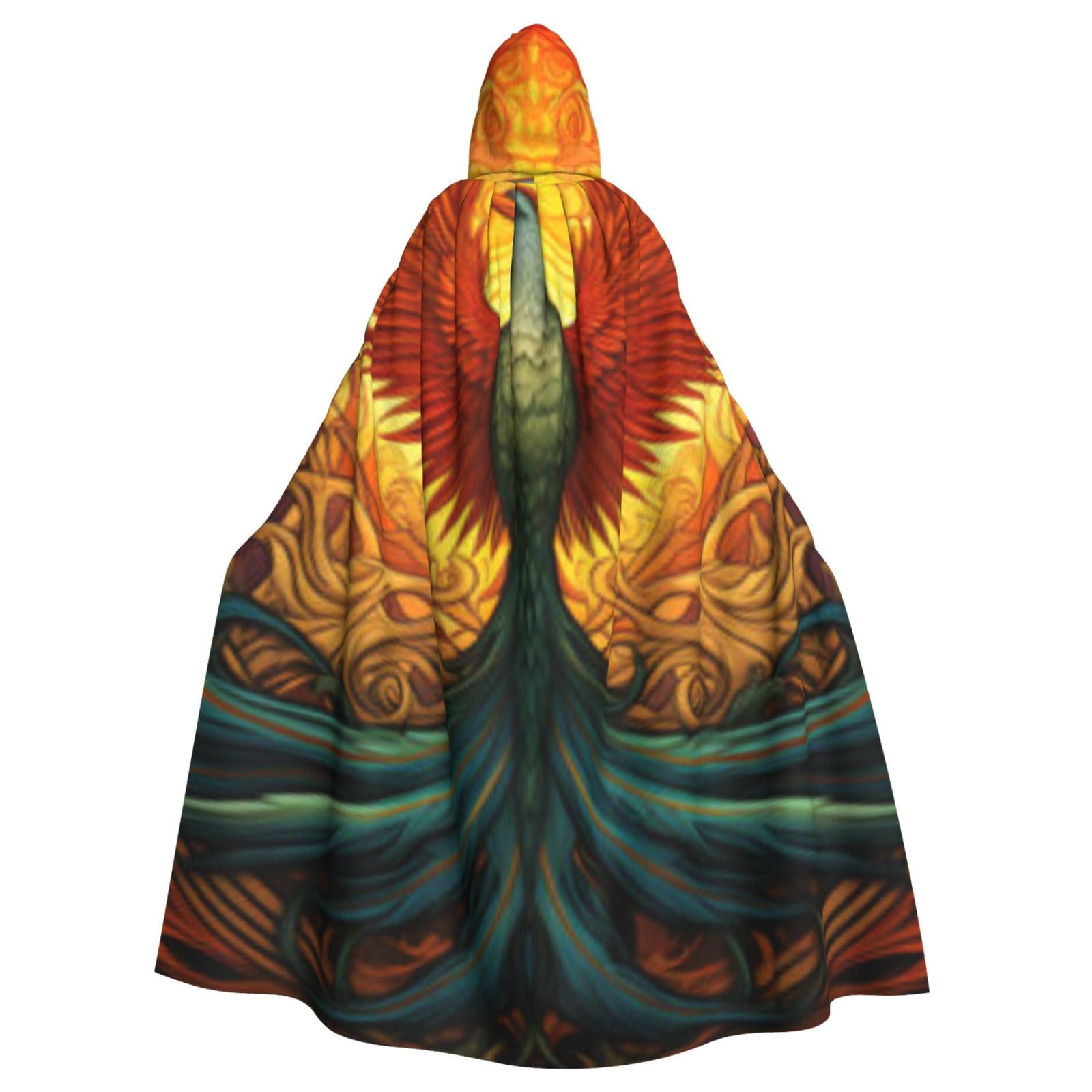 Unisex Hooded Cloak Adult Lightweight Overcoat Ancient Phoenixes Rising ...