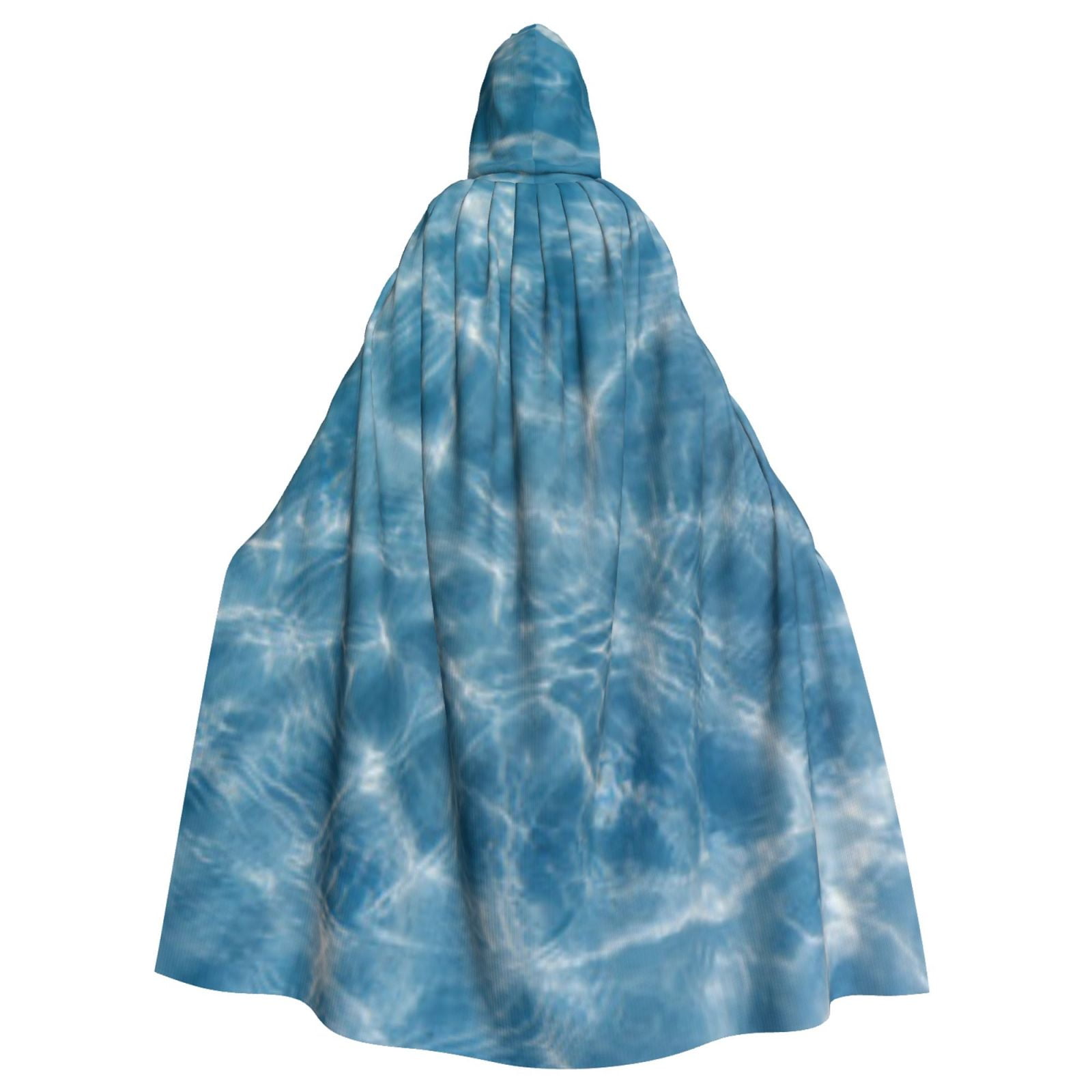 Unisex Hooded Cloak Adult Lightweight Overcoat Aqua Sea Water Surface ...