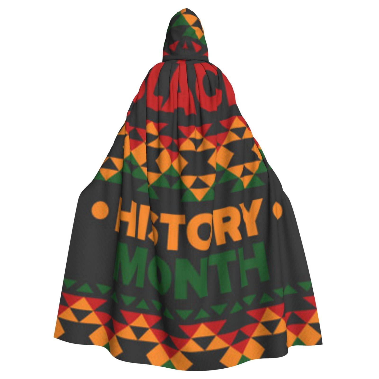 Unisex Hooded Cloak Adult Lightweight Overcoat Black History Month ...