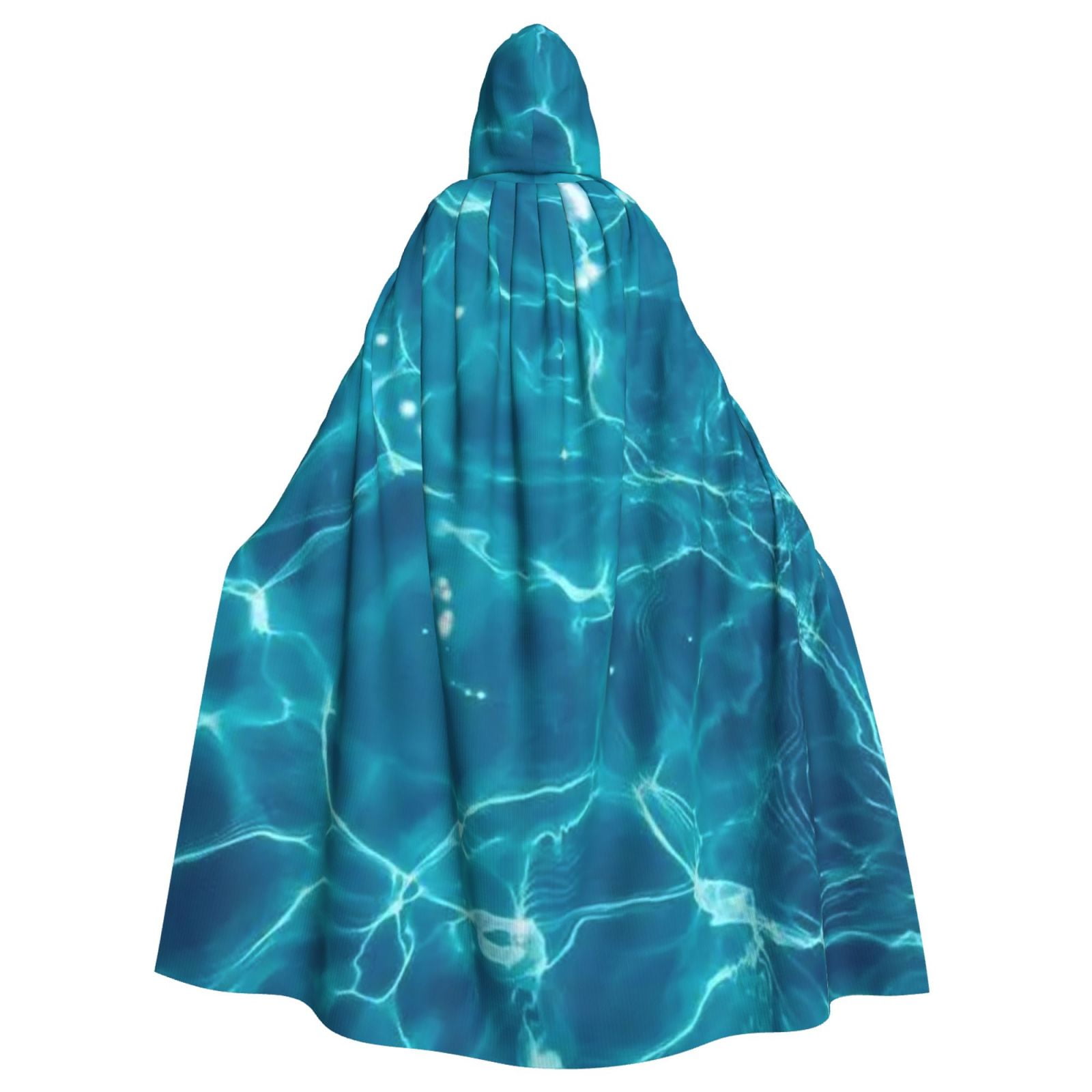 Unisex Hooded Cloak Adult Lightweight Overcoat Blue Pool Water ...