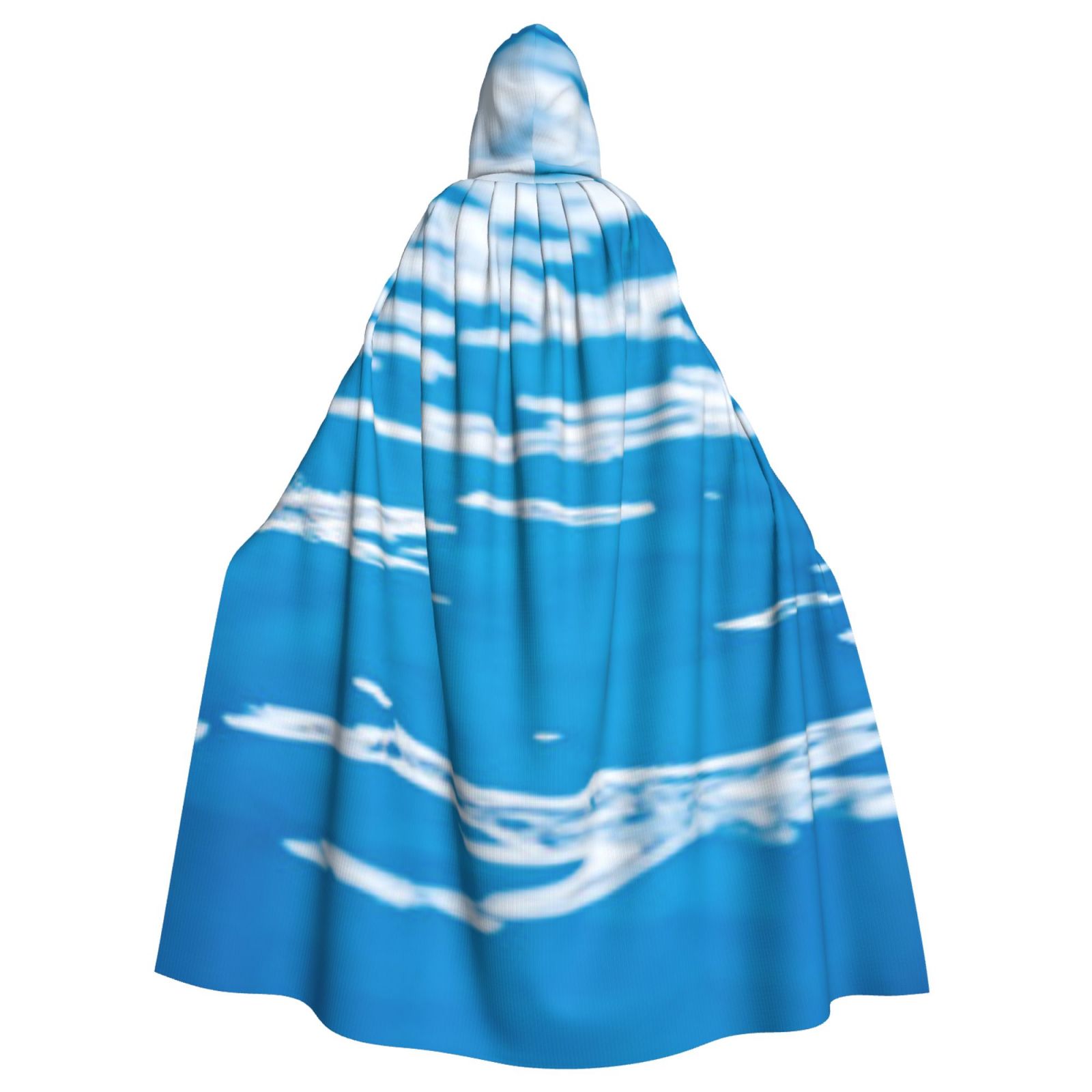 Unisex Hooded Cloak Adult Lightweight Overcoat Blurred Water Background ...