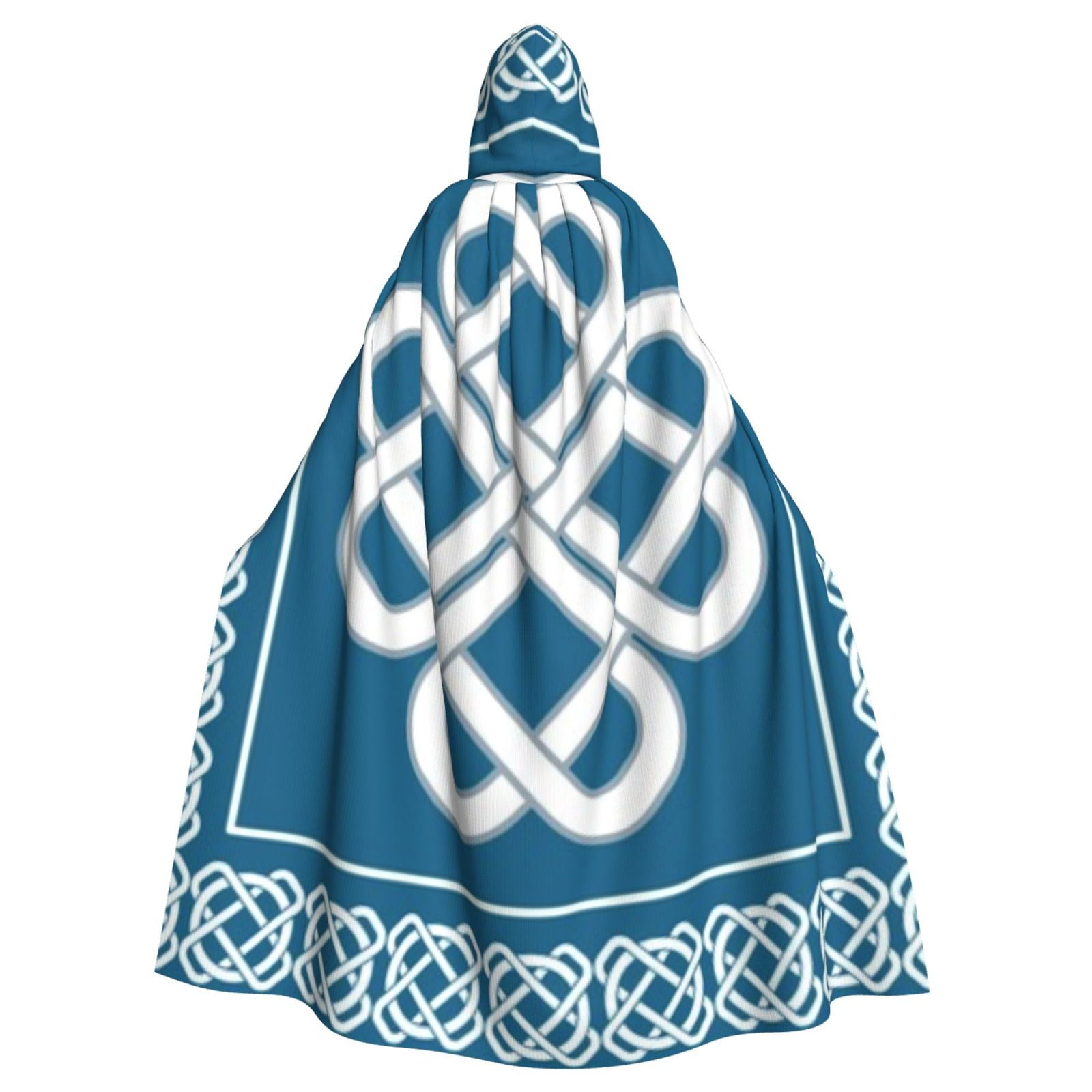 Unisex Hooded Cloak Adult Lightweight Overcoat Celtic Love Knot Fortune ...