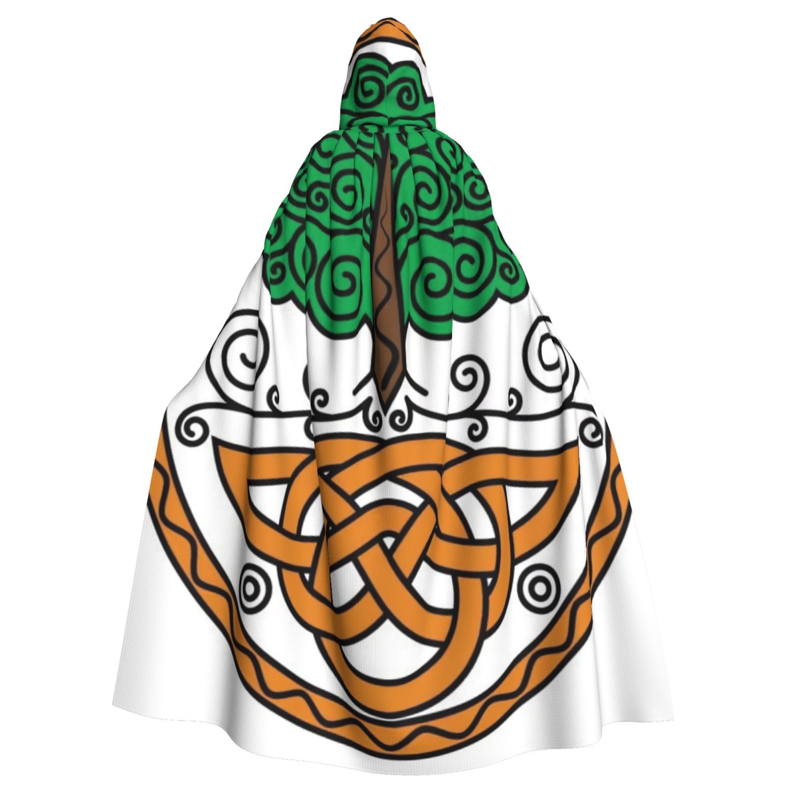Unisex Hooded Cloak Adult Lightweight Overcoat Celtic Tree Of Life ...