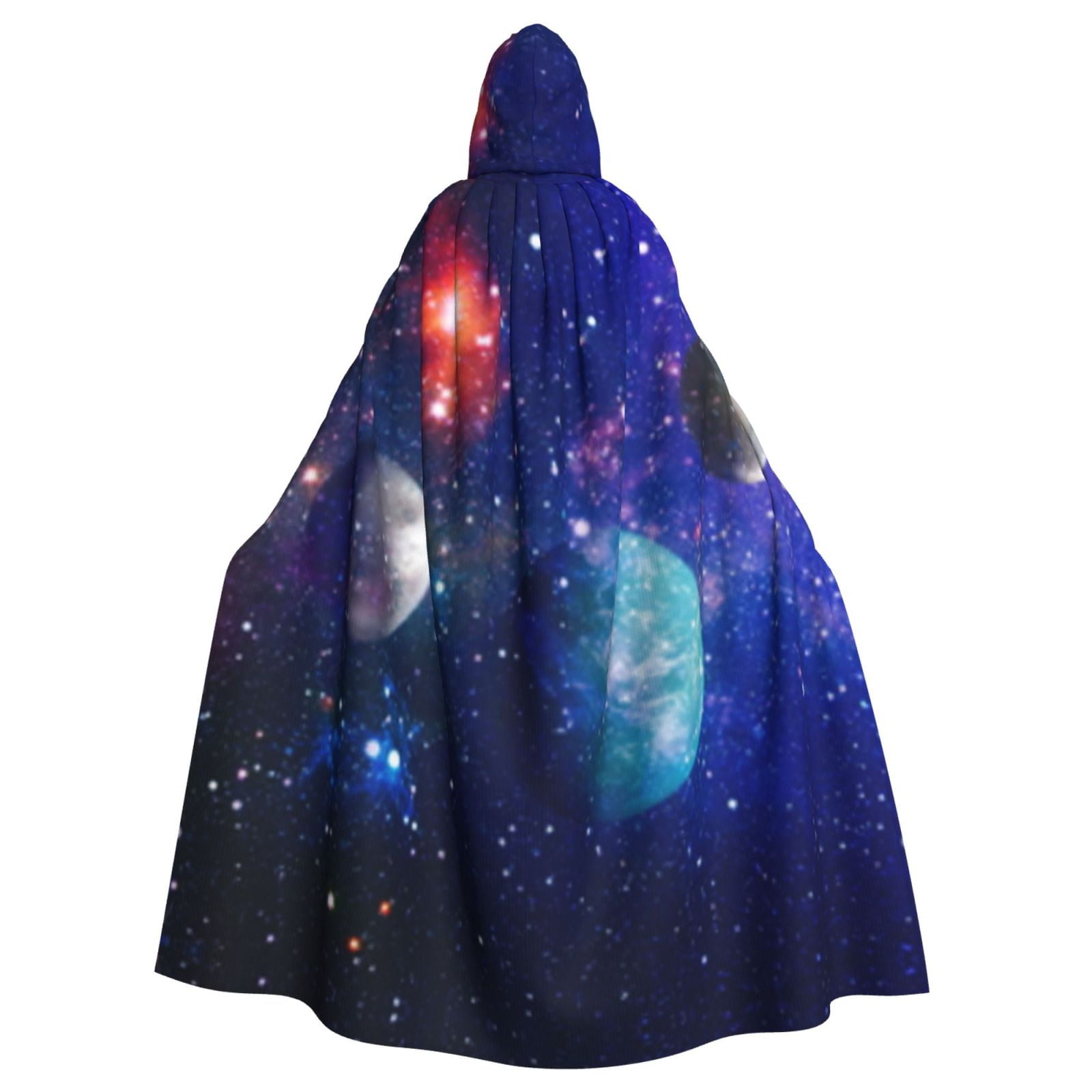 Unisex Hooded Cloak Adult Lightweight Overcoat Chaotic Space Planets ...