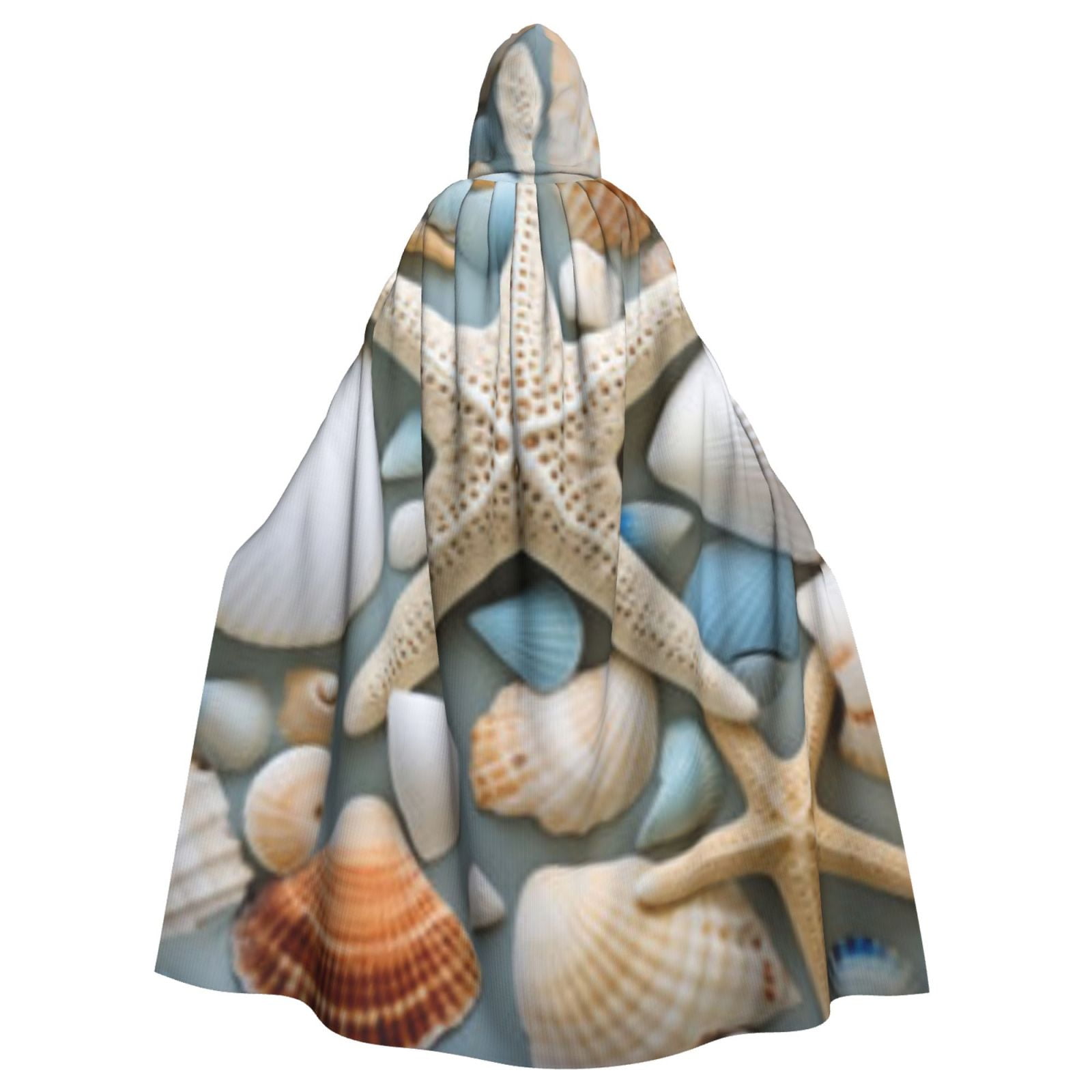 Unisex Hooded Cloak Adult Lightweight Overcoat Coastal Accents Sea ...