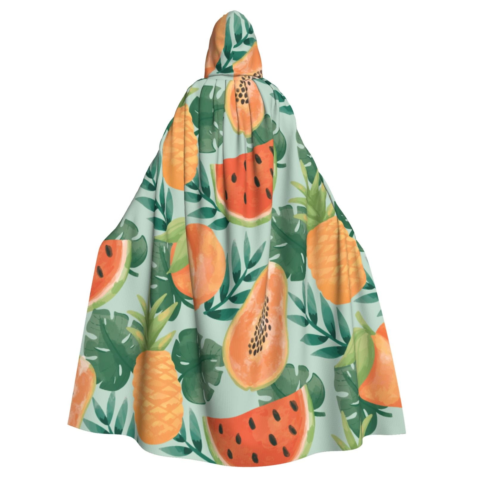 Unisex Hooded Cloak Adult Lightweight Overcoat Colorful Summer Tropical ...