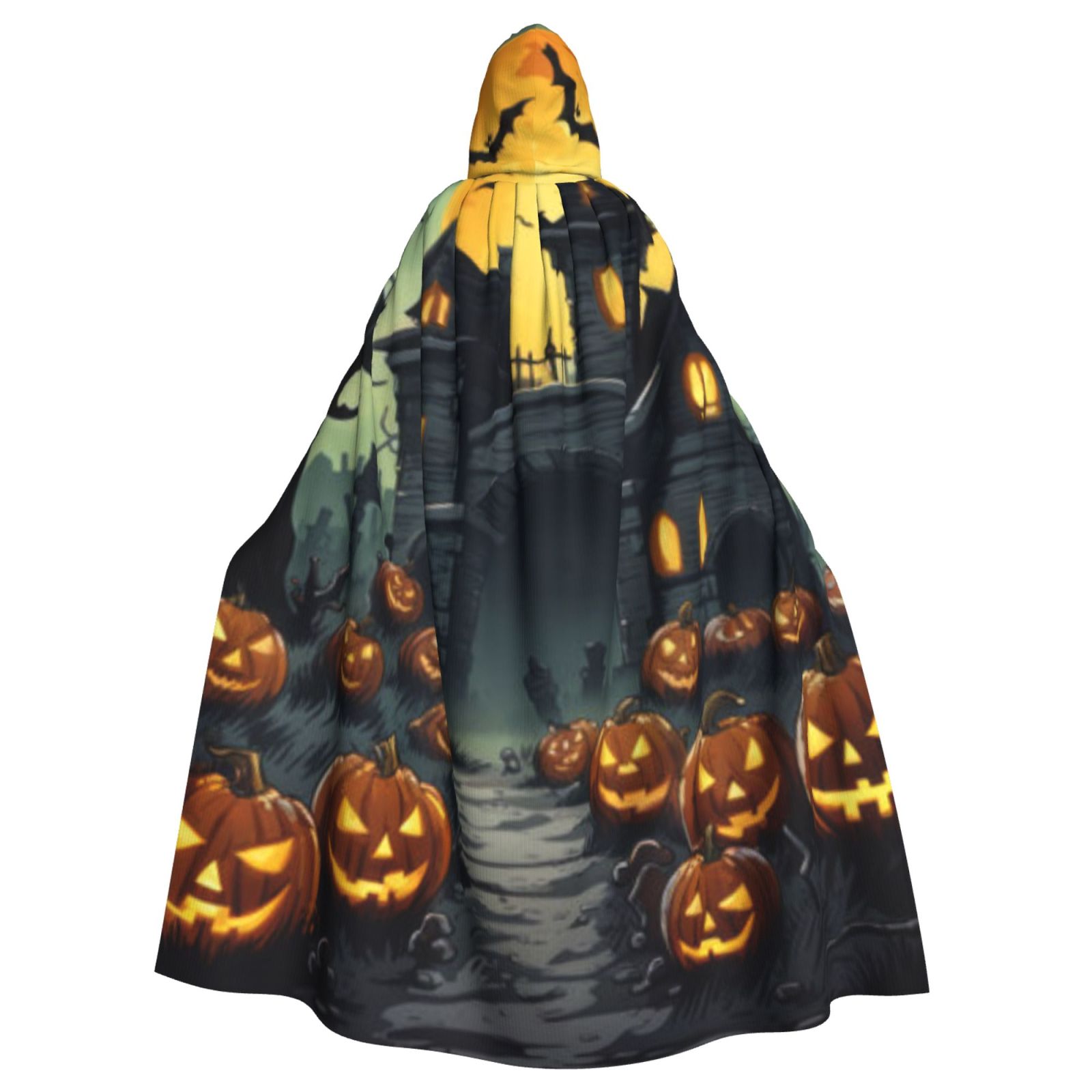 Unisex Hooded Cloak Adult Lightweight Overcoat Creepy And Spooky ...