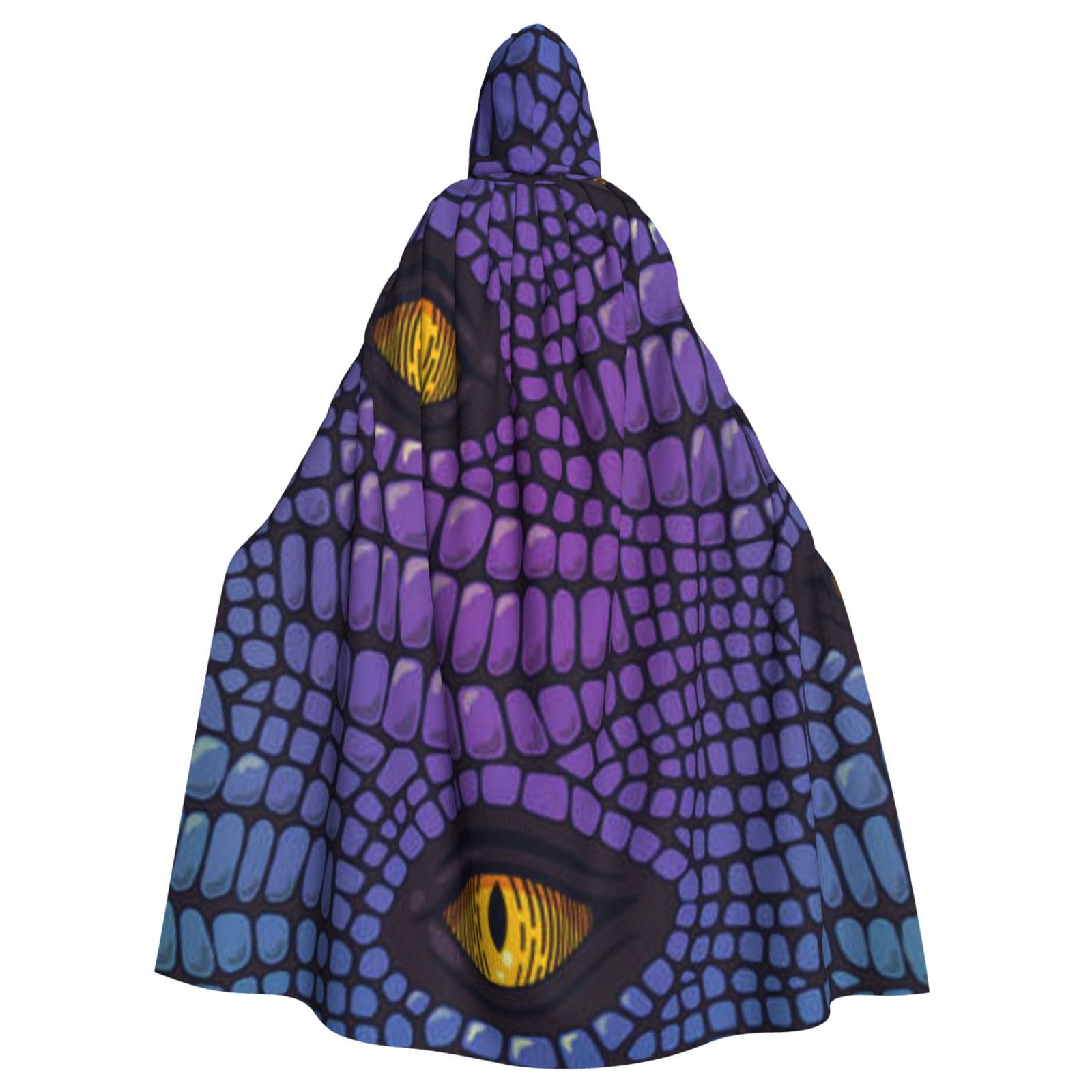 Unisex Hooded Cloak Adult Lightweight Overcoat Crocodile Skin And Eyes ...