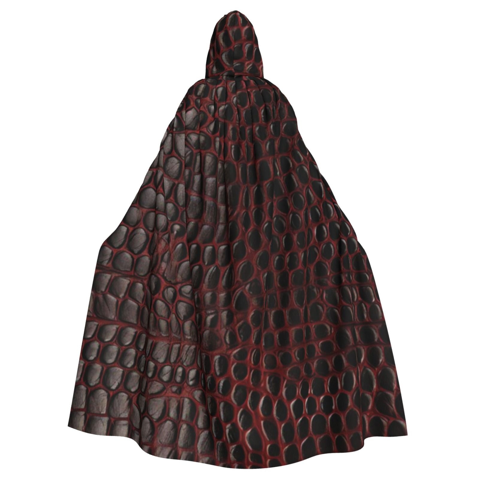 Unisex Hooded Cloak Adult Lightweight Overcoat Crocodile Skin Texture ...
