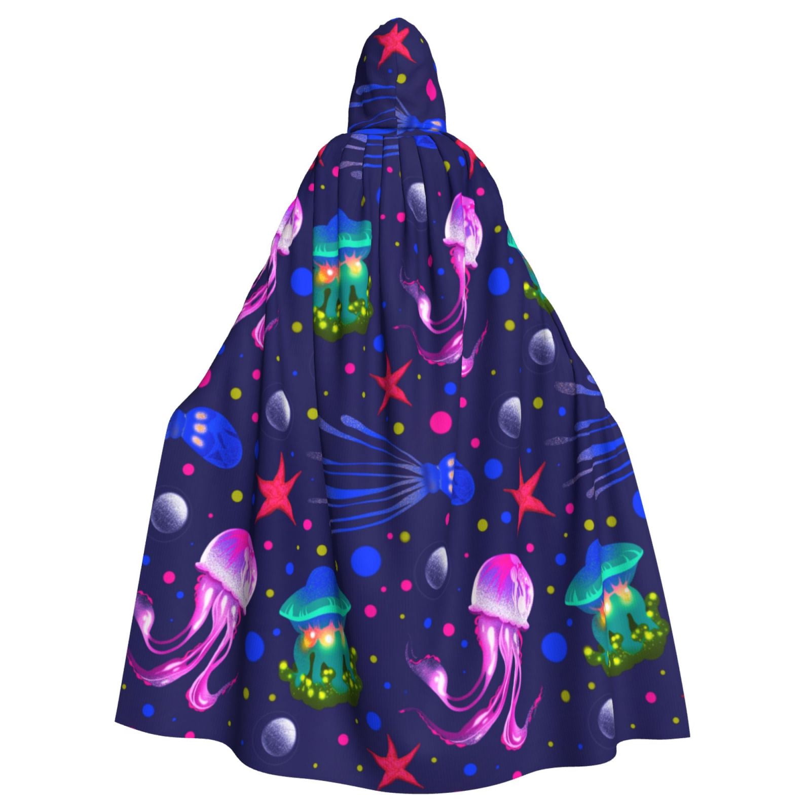 Unisex Hooded Cloak Adult Lightweight Overcoat Cute Cartoon Water ...