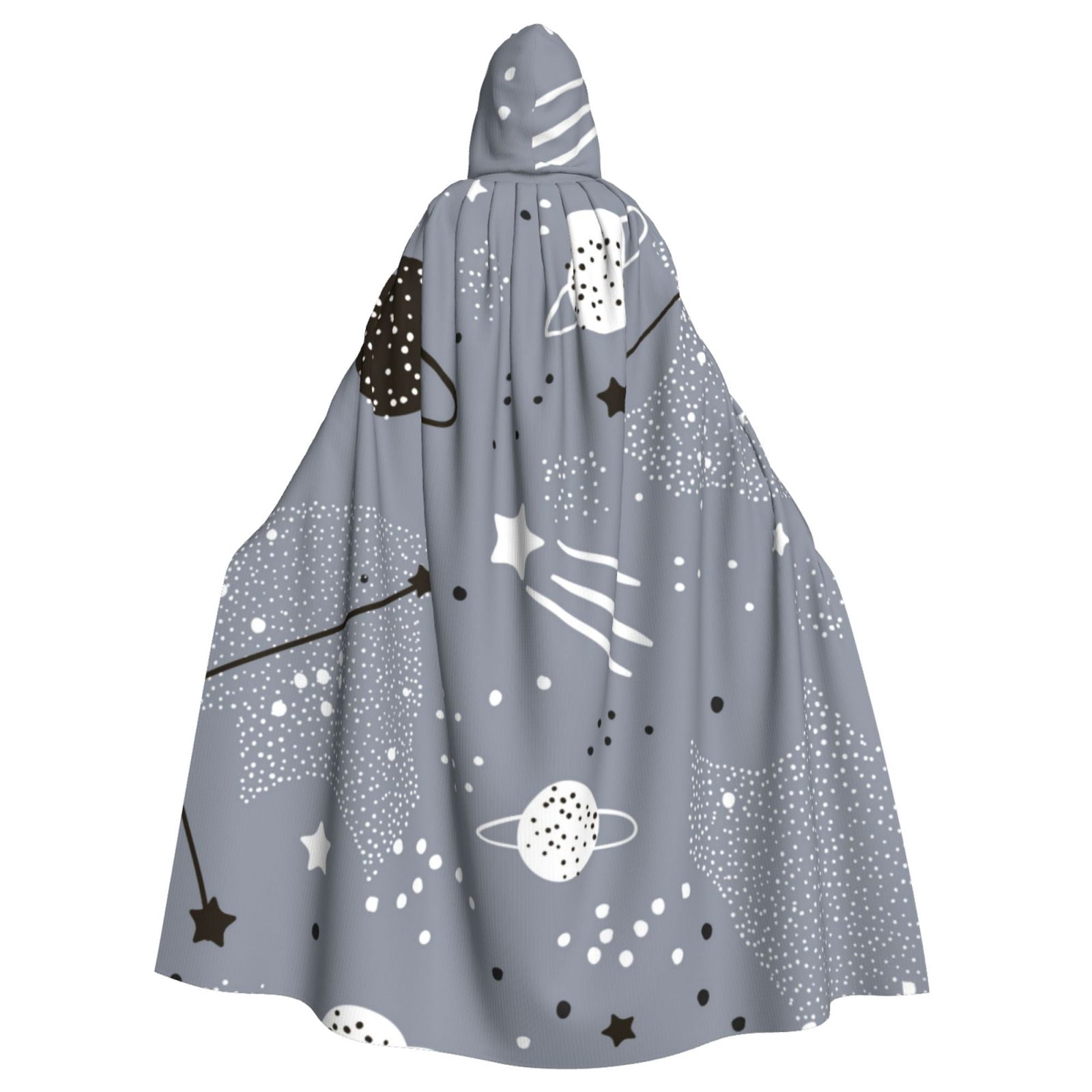 Unisex Hooded Cloak Adult Lightweight Overcoat Cute Stars ...