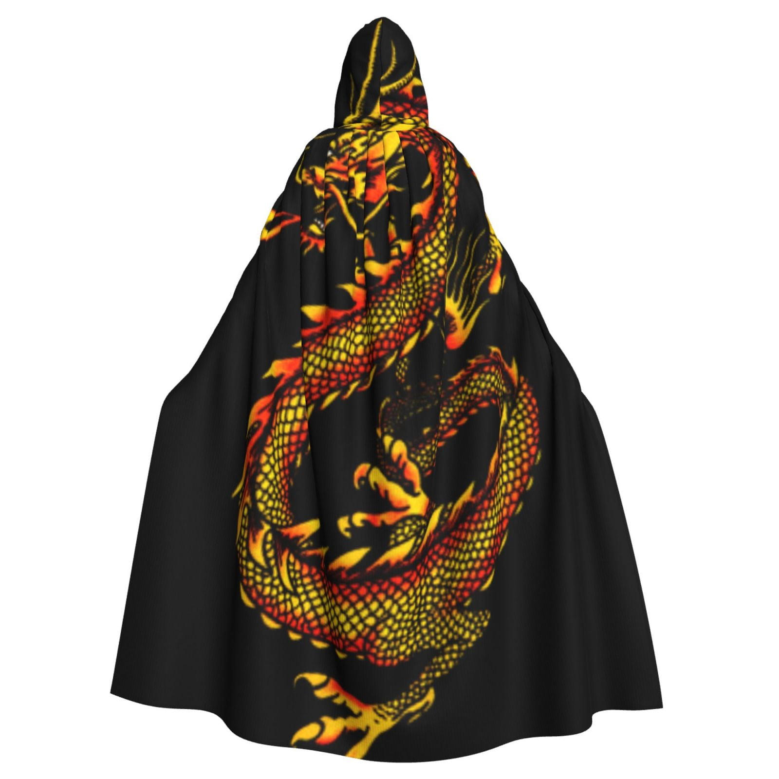 Unisex Hooded Cloak Adult Lightweight Overcoat Dragon Fire Cloak for ...