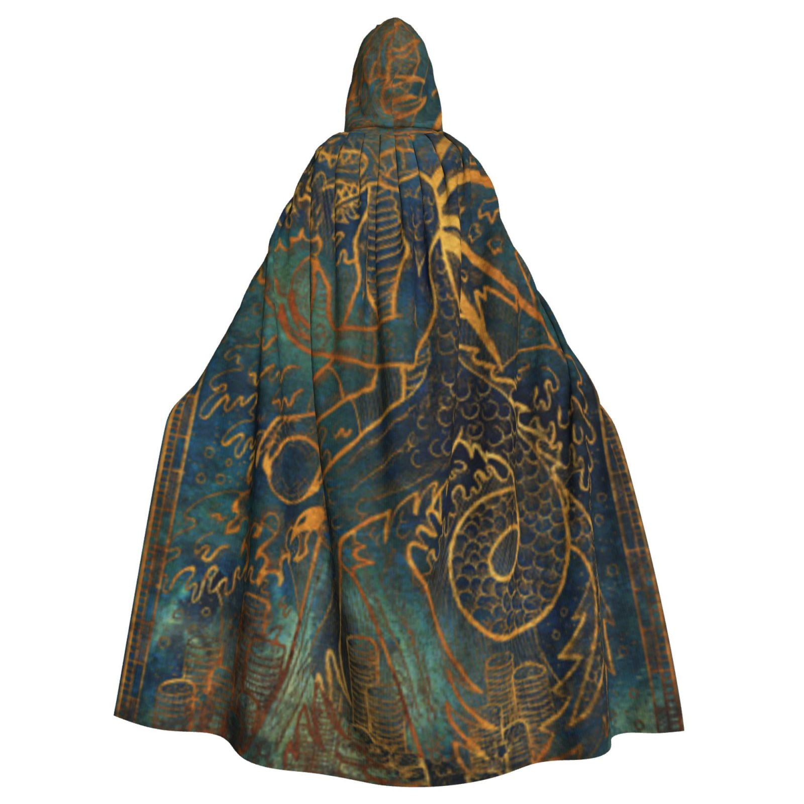 Unisex Hooded Cloak Adult Lightweight Overcoat Dragon Monster With ...