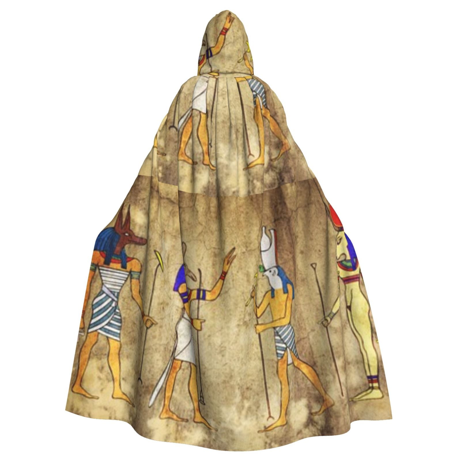 Unisex Hooded Cloak Adult Lightweight Overcoat Egyptian Gods And ...