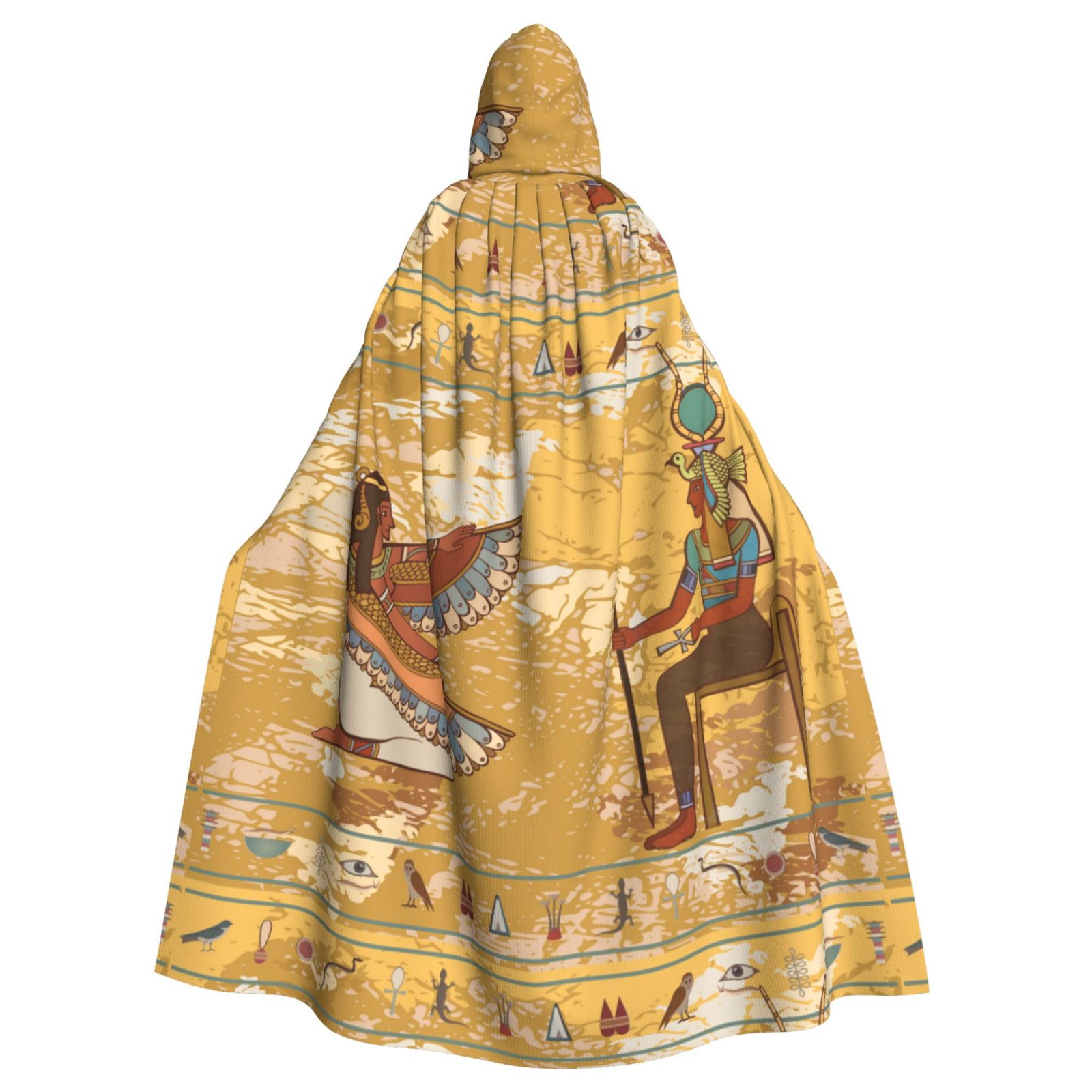Unisex Hooded Cloak Adult Lightweight Overcoat Egyptian Gods And ...
