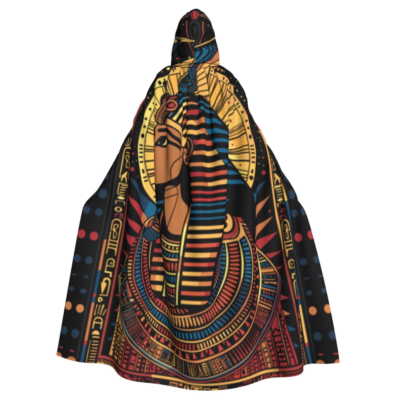 Unisex Hooded Cloak Adult Lightweight Overcoat Egyptian Pharaohs And ...