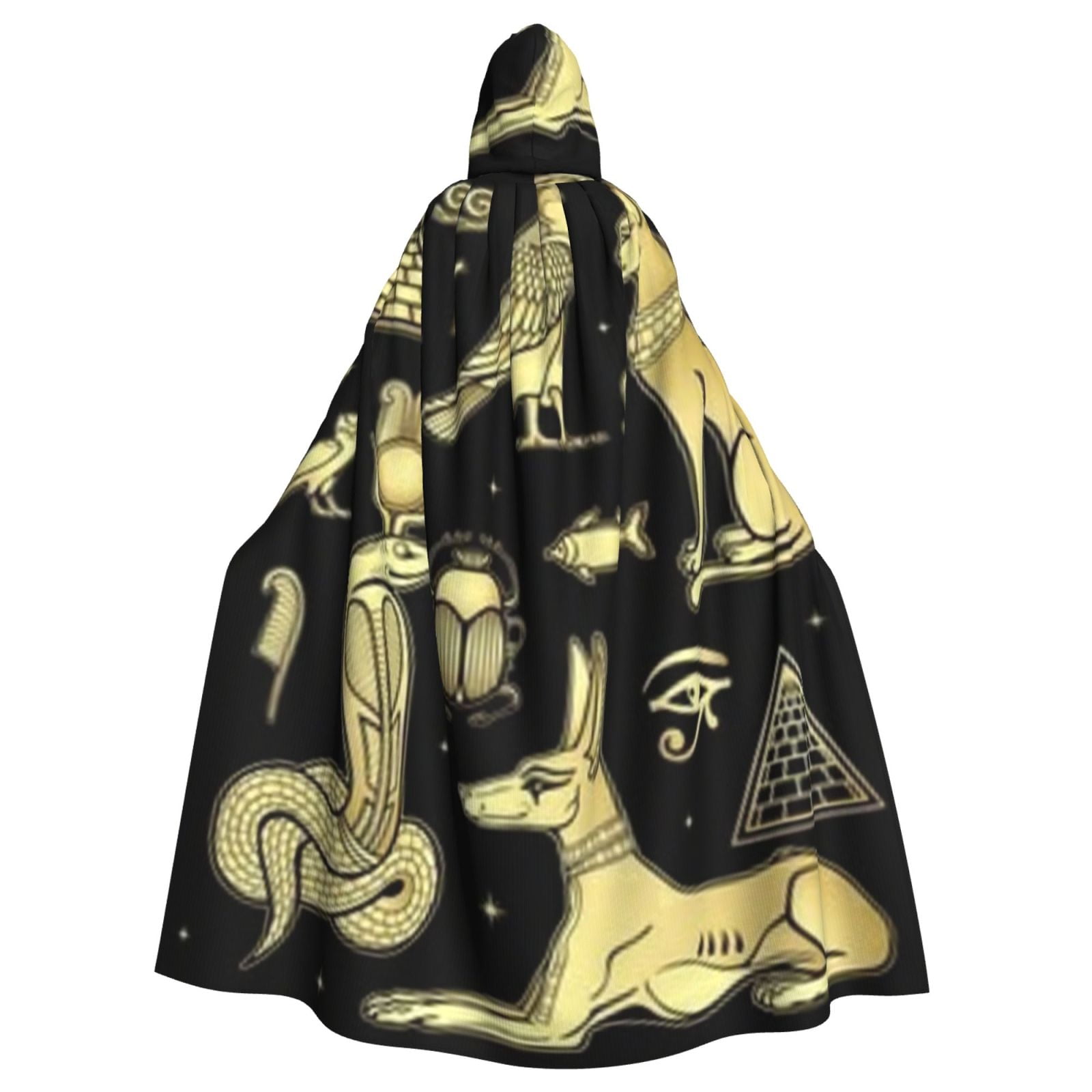 Unisex Hooded Cloak Adult Lightweight Overcoat Egyptian Pyramid Ritual ...