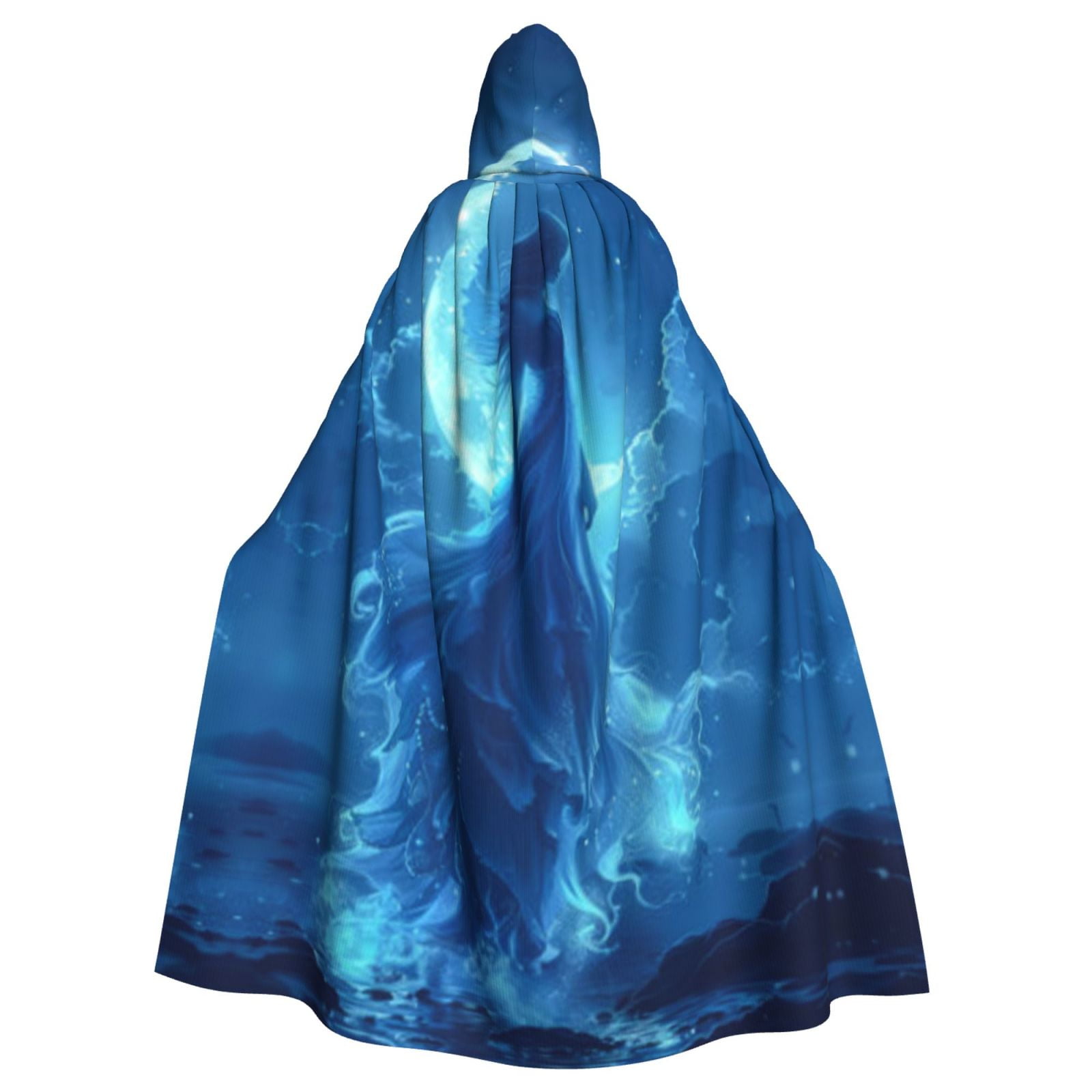 Unisex Hooded Cloak Adult Lightweight Overcoat Enchanting Woman With ...