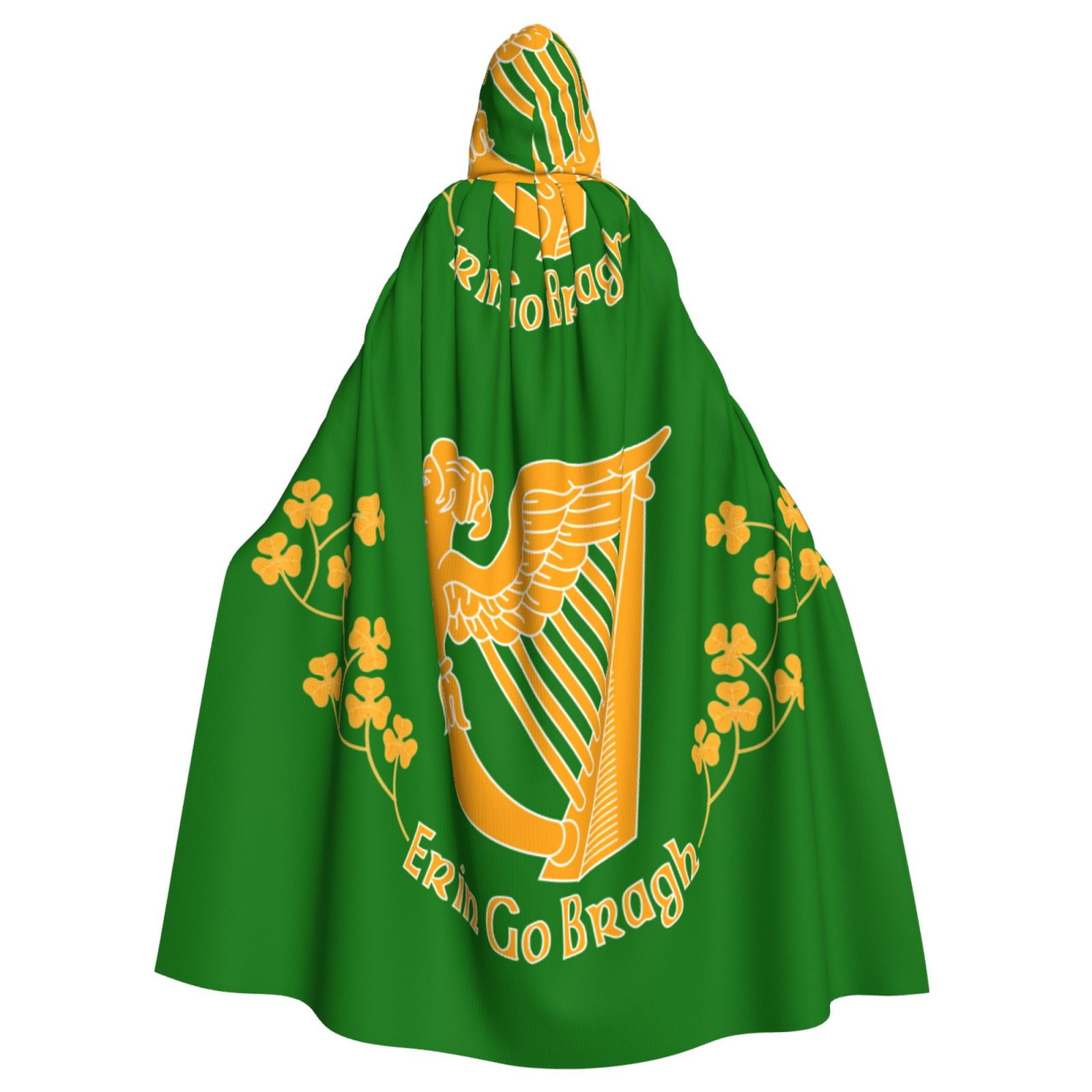 Unisex Hooded Cloak Adult Lightweight Overcoat Erin Go Bragh Banner ...